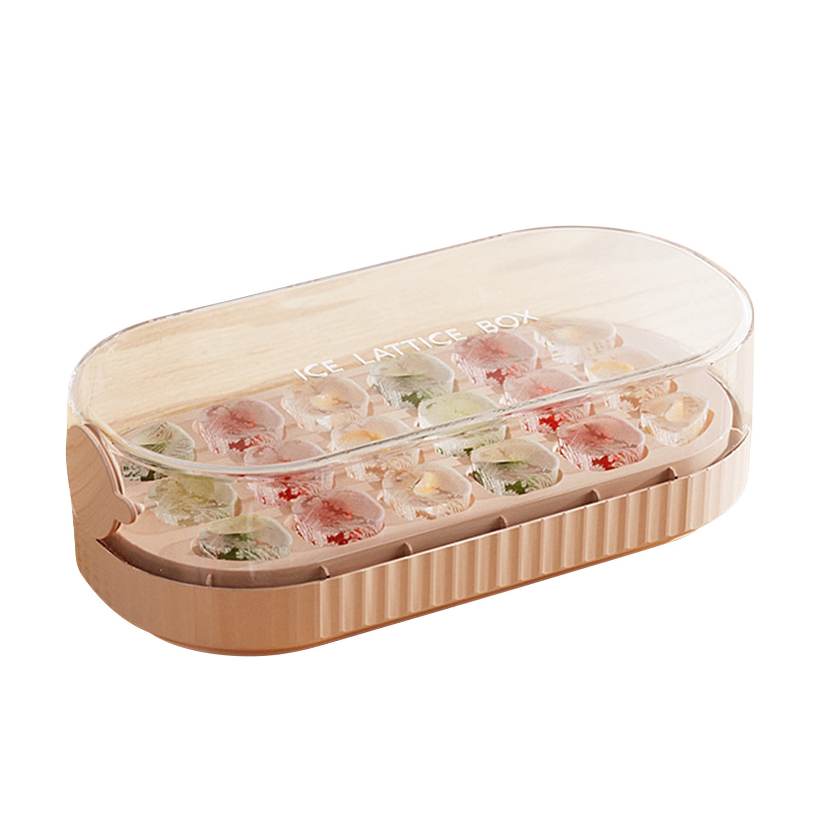 Holloyiver Ice Cube Tray with Lid and Bin, Ice Trays for Freezer, Easy ...