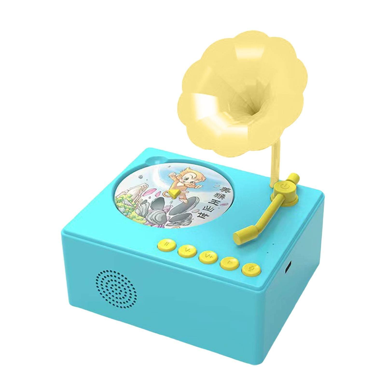 Holloyiver Kids Record Player with 96 Learning Cards, Kids Gramophone ...