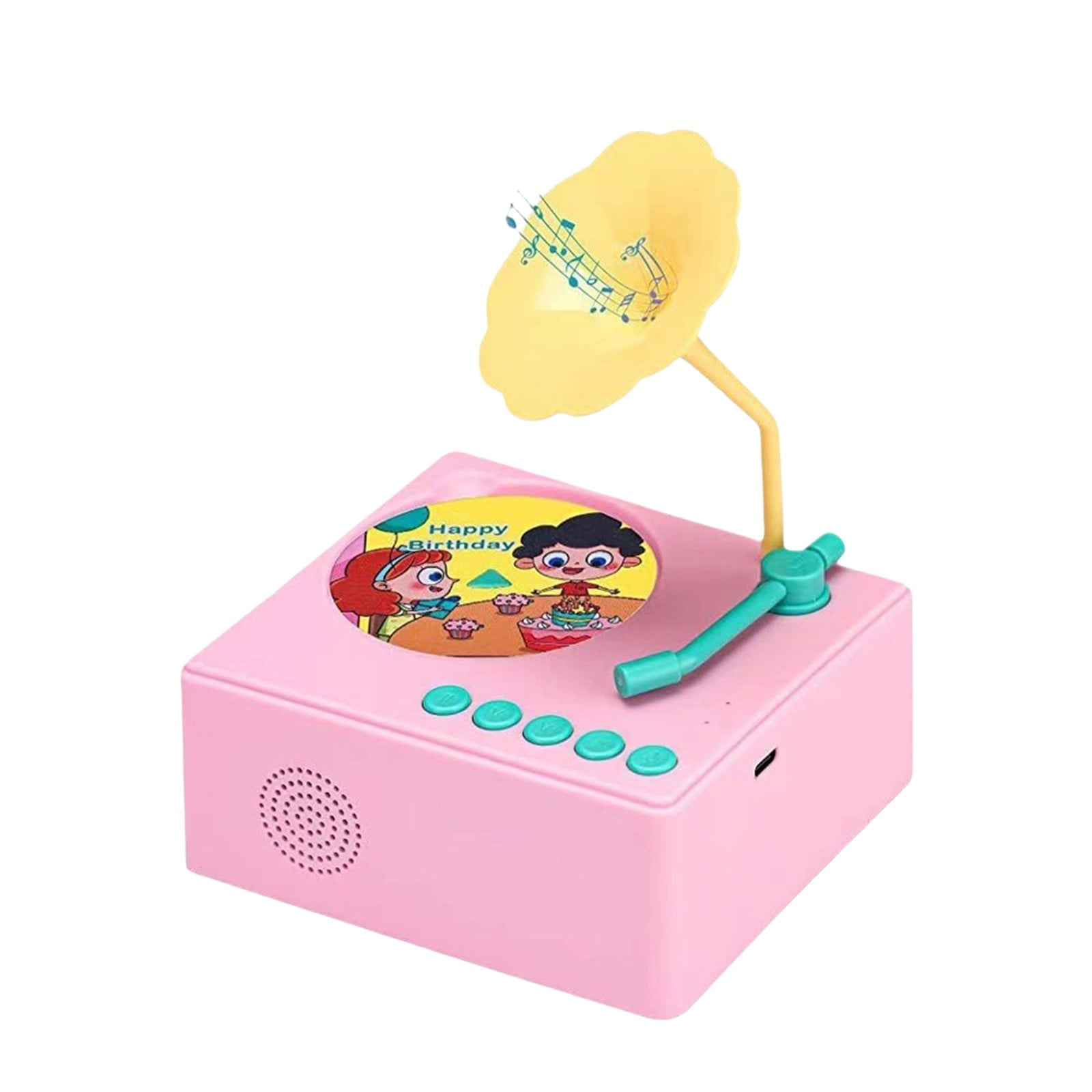 Holloyiver Kids Record Player with 96 Learning Cards, Kids Gramophone ...