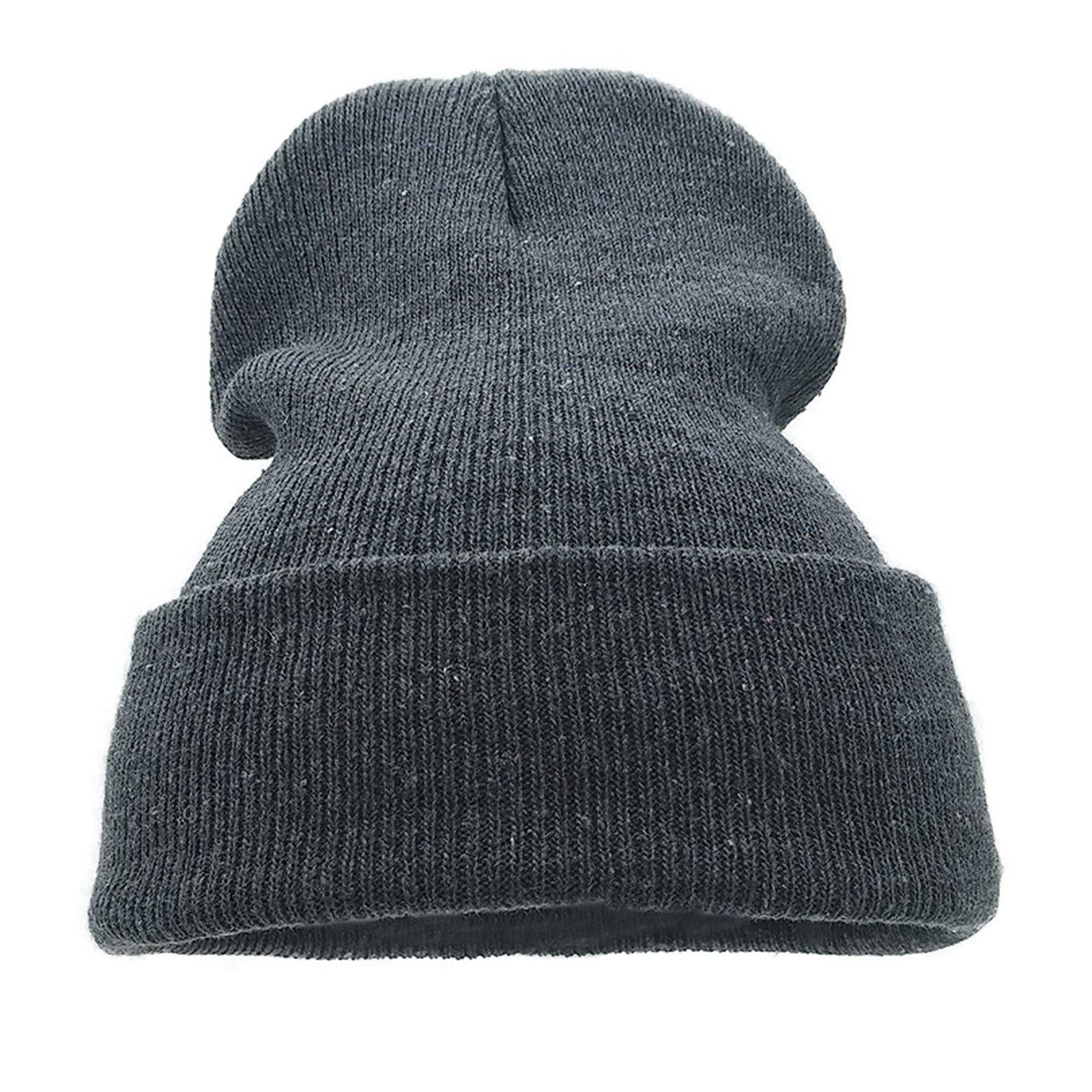 Holloyiver Knit Beanie Winter Hat- Hats Knitted Hat Cap Beanie For ...