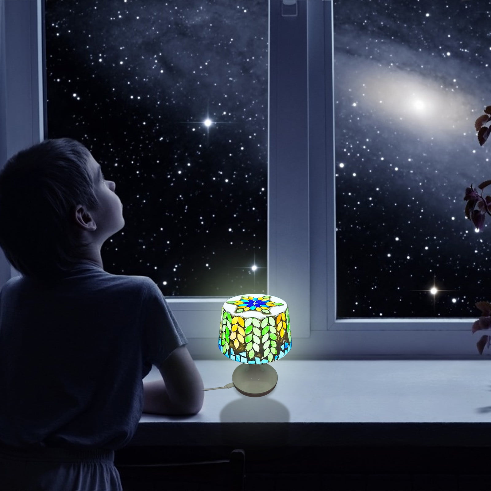 Holloyiver Make Your Own Mosaic Night Light Kit, Arts and Crafts for ...