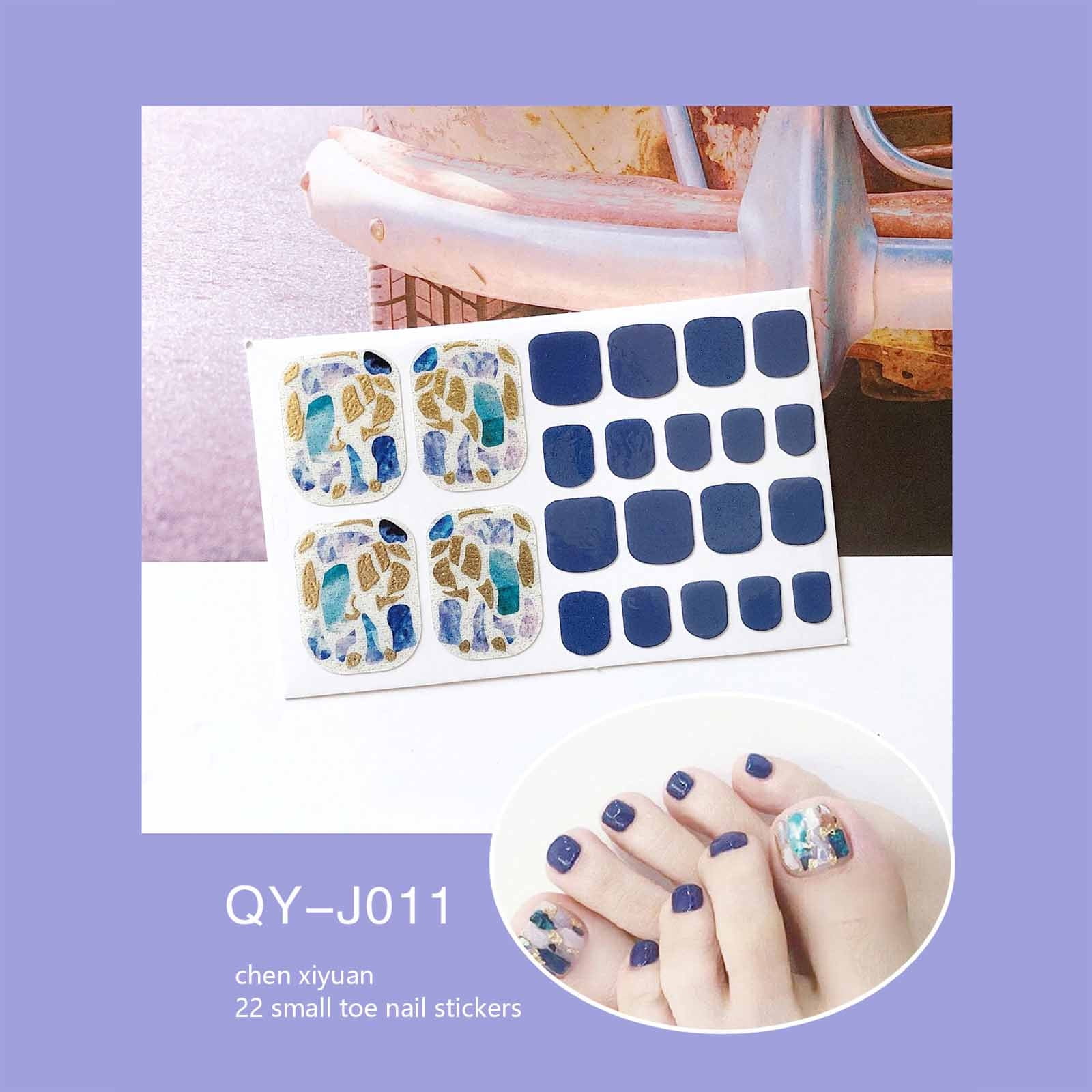 Holloyiver Marble Toe Nail Polish Strips Nail Art Stickers Decals for ...