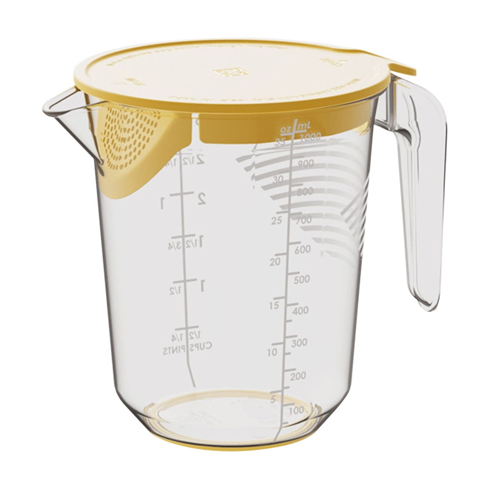 Holloyiver Measuring Cup With Lid, 1000ML Large Capacity Food Grade PP ...