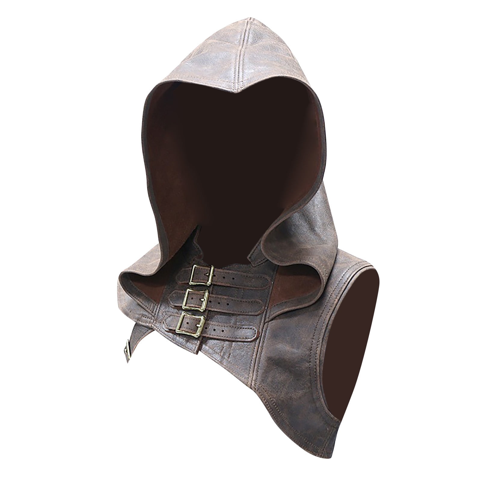 Holloyiver Medieval Shawl Hood Shoulder Pad Leather Ranger Pagan ...
