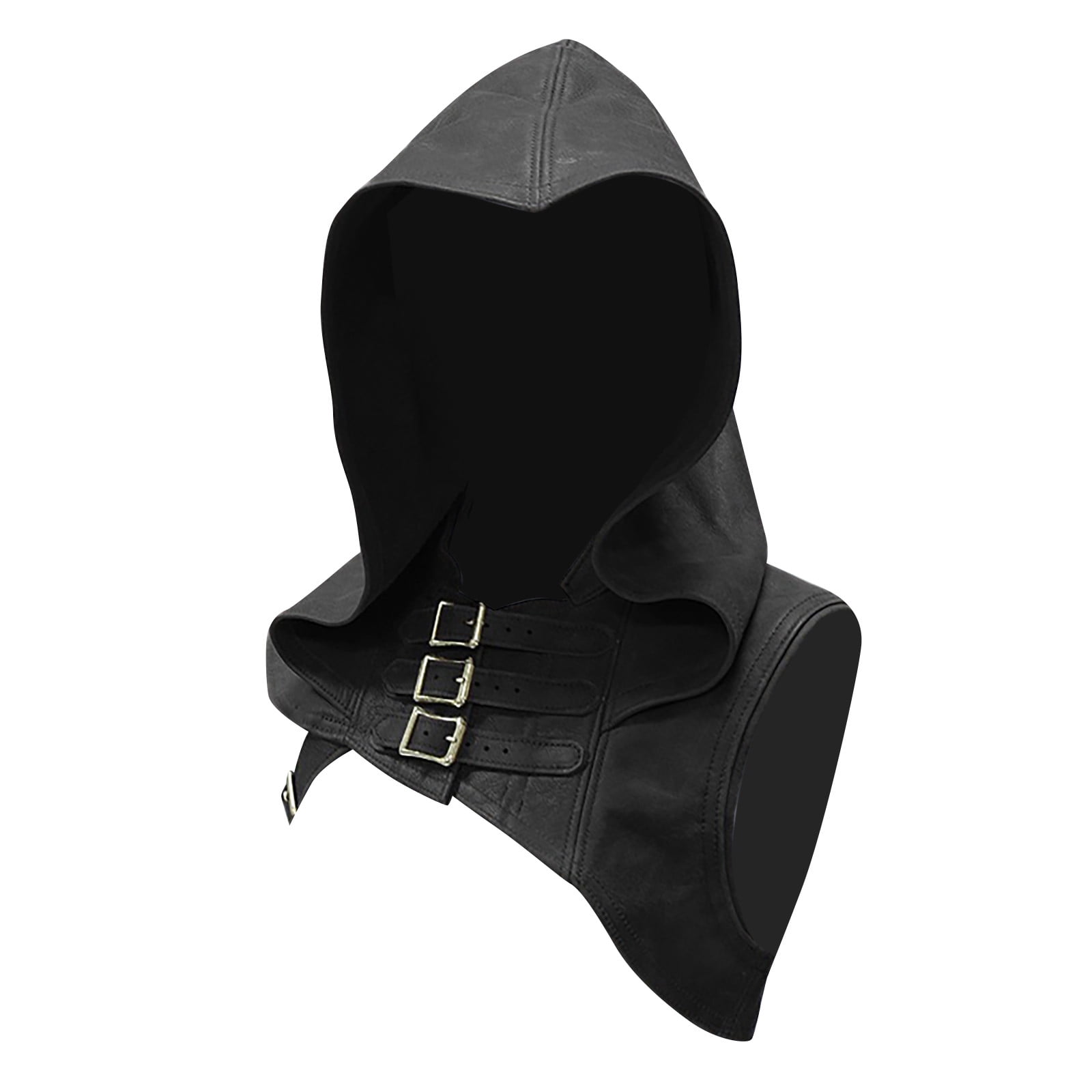 Holloyiver Medieval Shawl Hood Shoulder Pad Leather Ranger Pagan ...