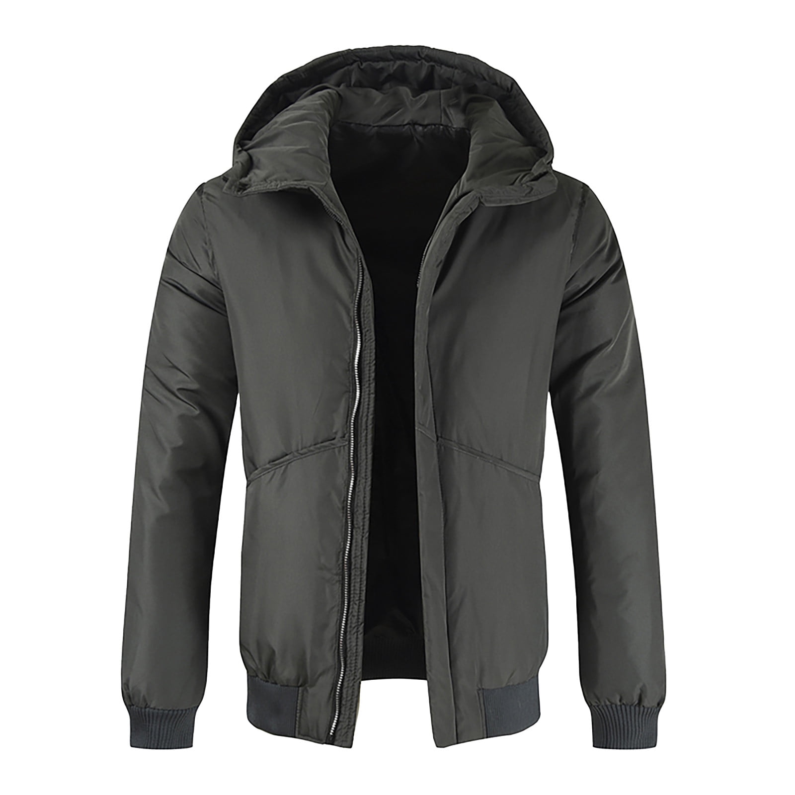 Holloyiver Men's Fashion Casual Warm Thickened Down Jacket Large Coat ...