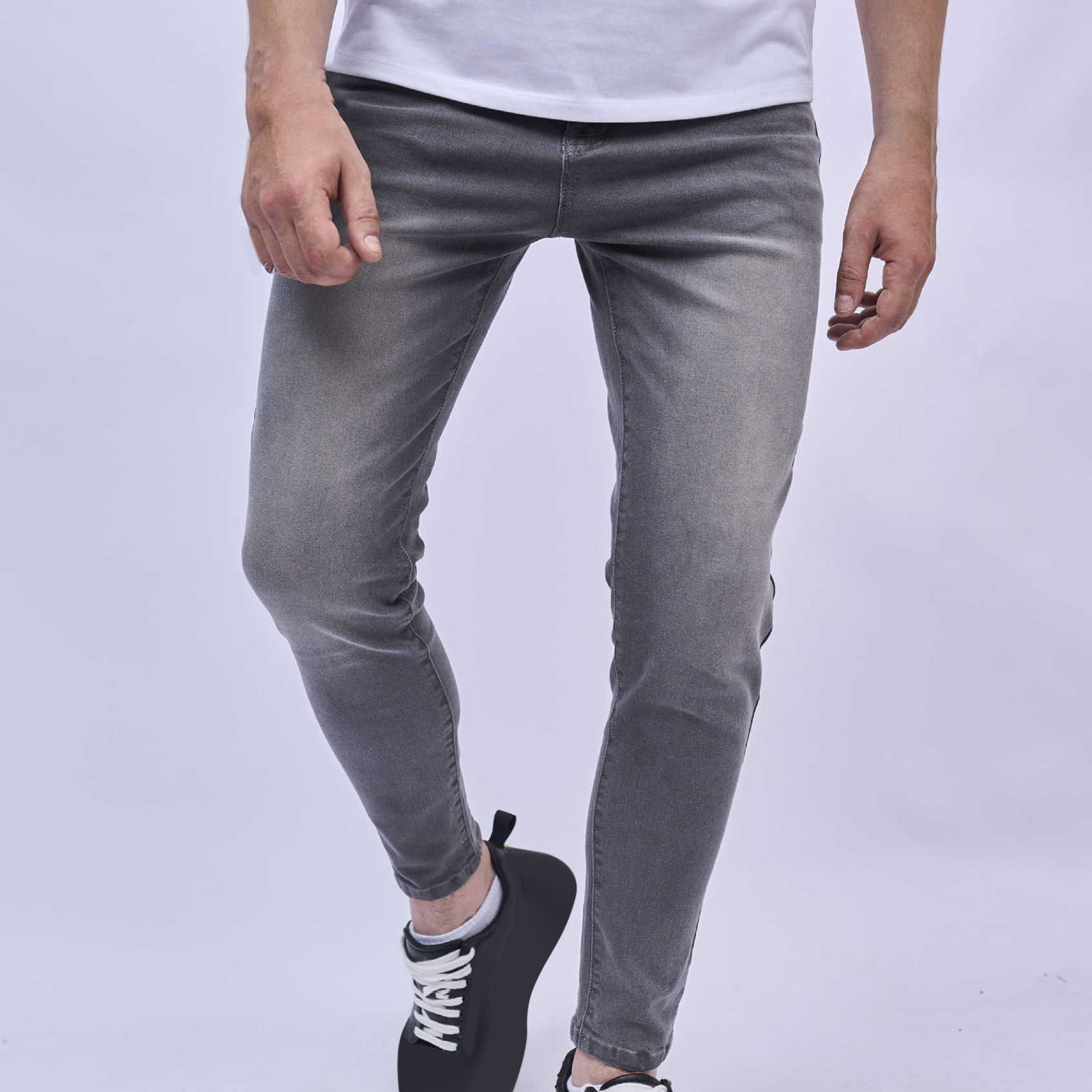 Holloyiver Men's Joggers Cargo Pants Casual Denim Cotton Straight ...