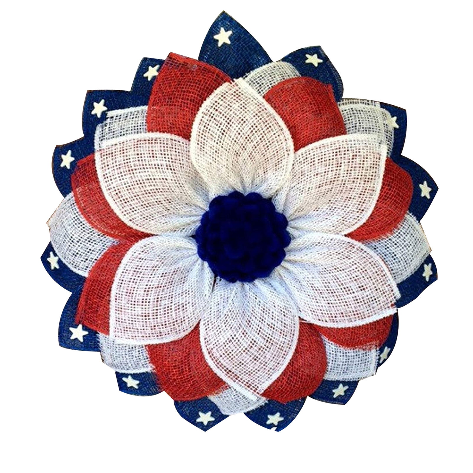 Holloyiver Patriotic Independence Day Wreath for Front Door, 19.7 Inch ...