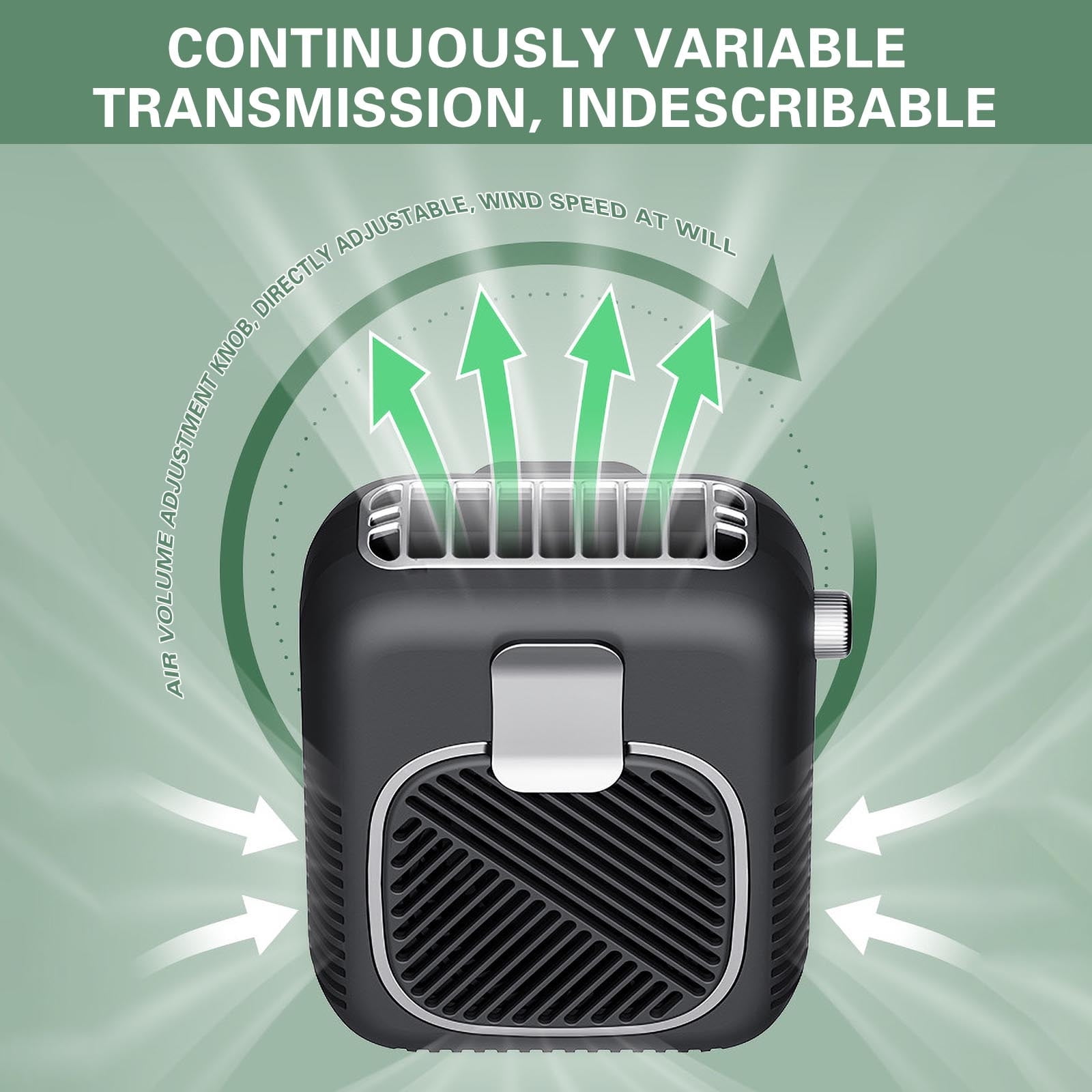 Holloyiver Portable Waist Clip Fan, 10000mAh Battery Personal Hands ...