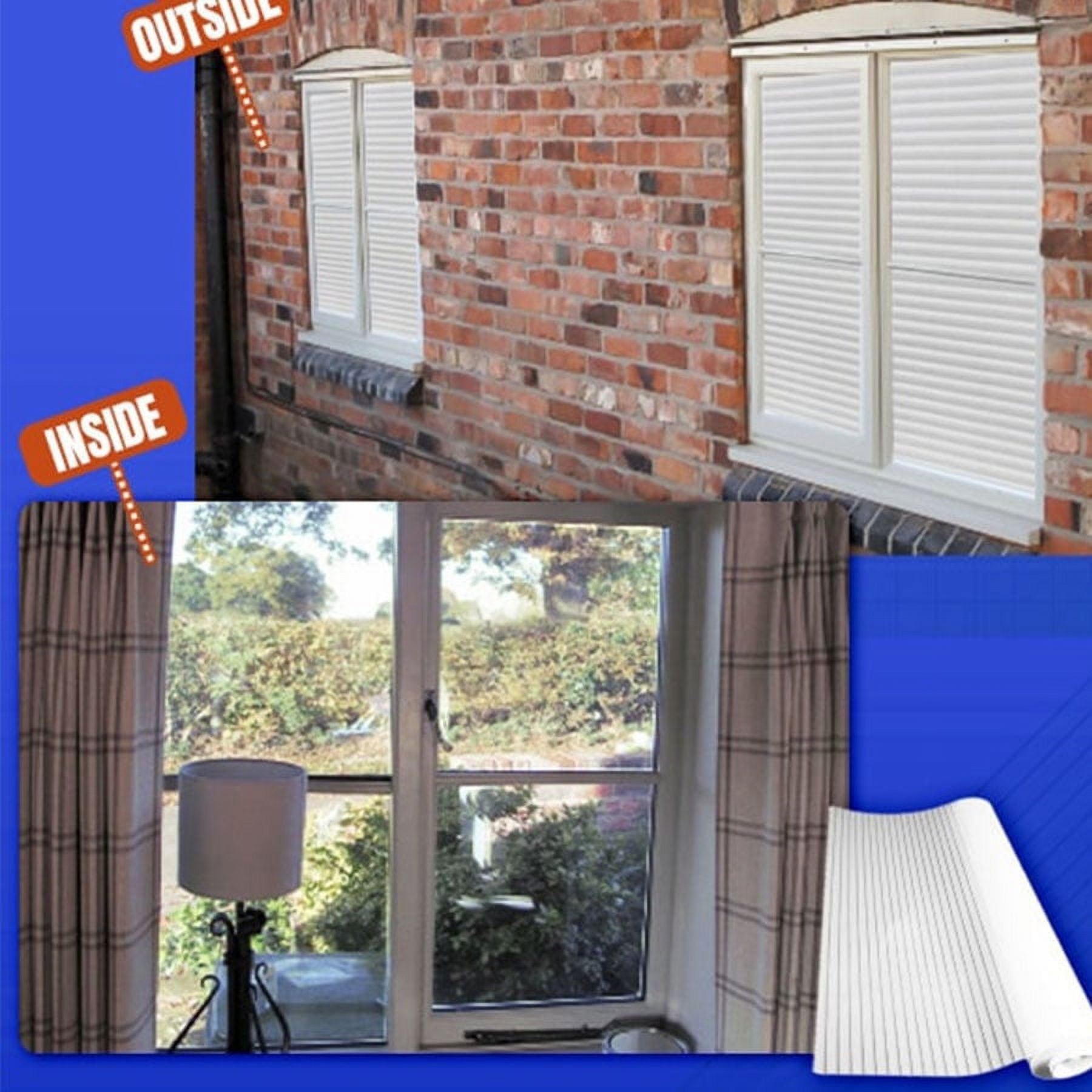 Holloyiver Privacy Window Film, Non Adhesive White Strips Window ...