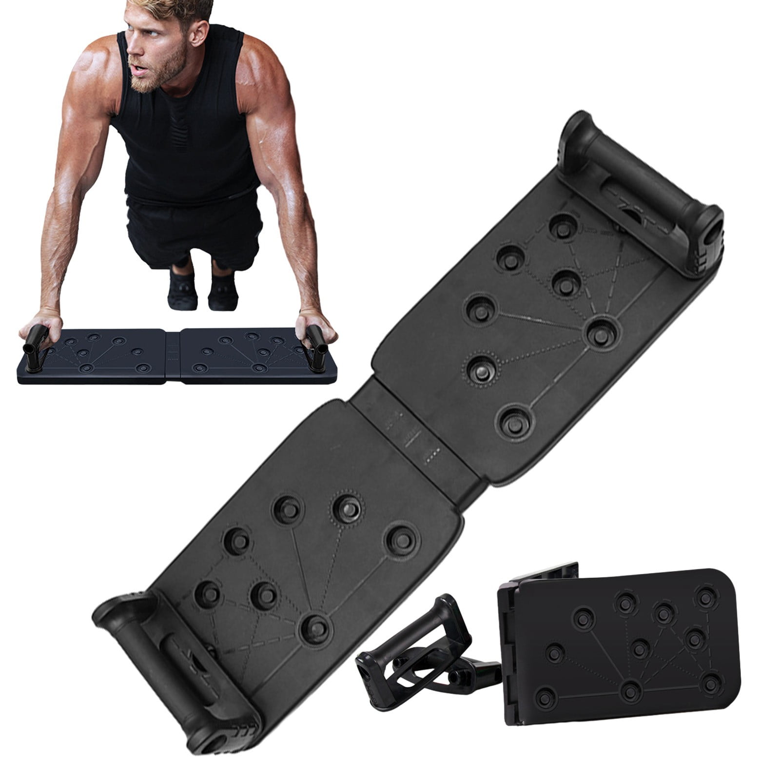 Holloyiver Push Up Board Fitness Portable Foldable Multi Spacing Push