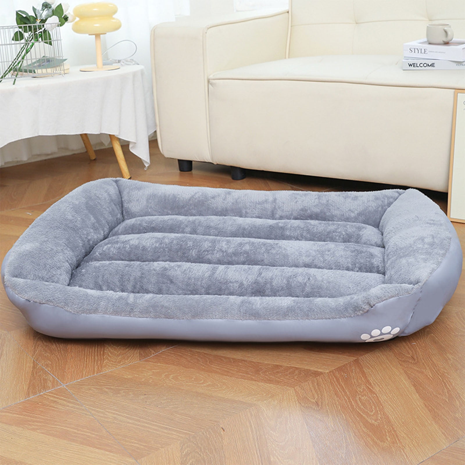 Holloyiver Rectangle Dog Bed for Medium Dogs, Cozy Washable Bed with ...