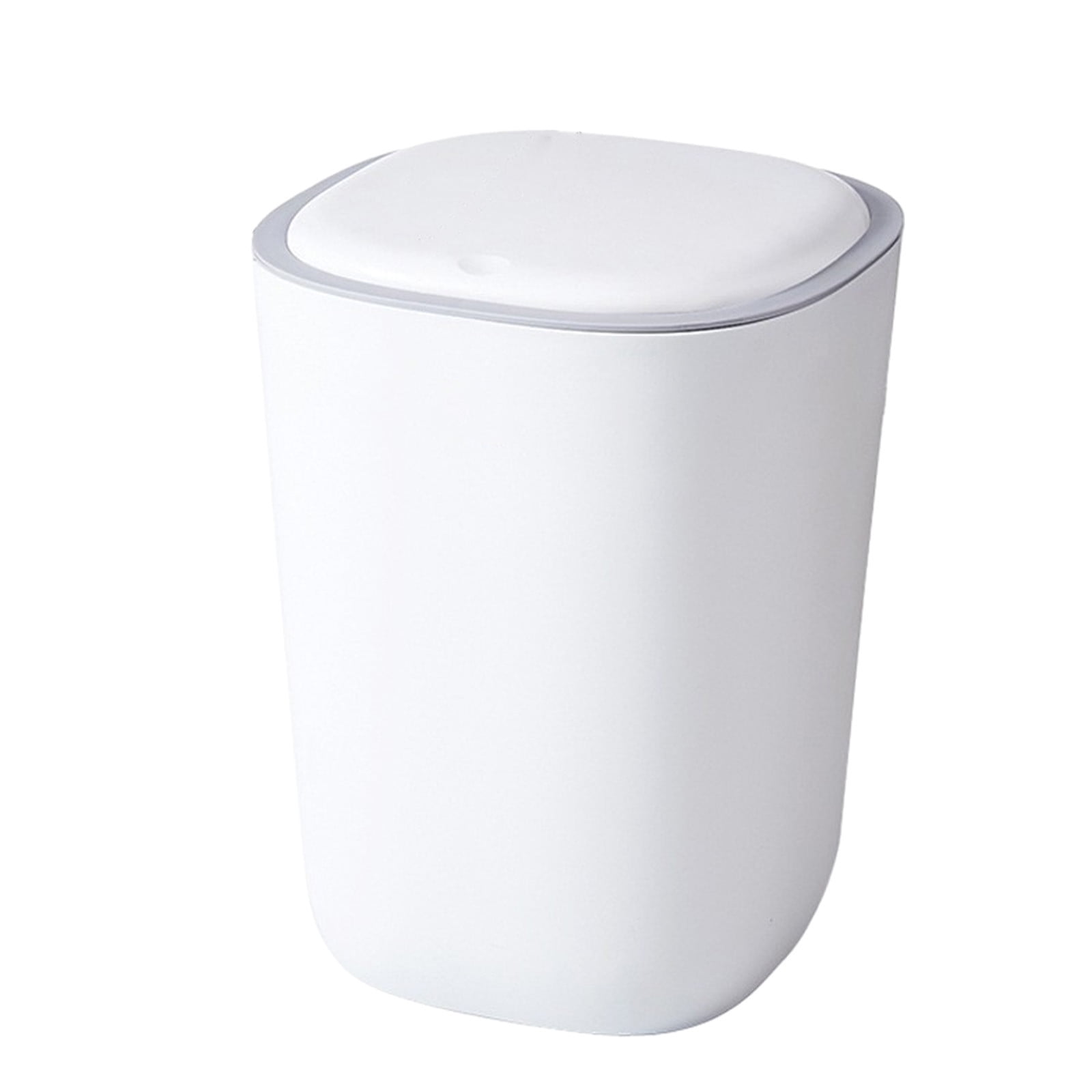 Holloyiver Small Bathroom Trash Can with Lid - 12L/3.1 Gallon Slim ...