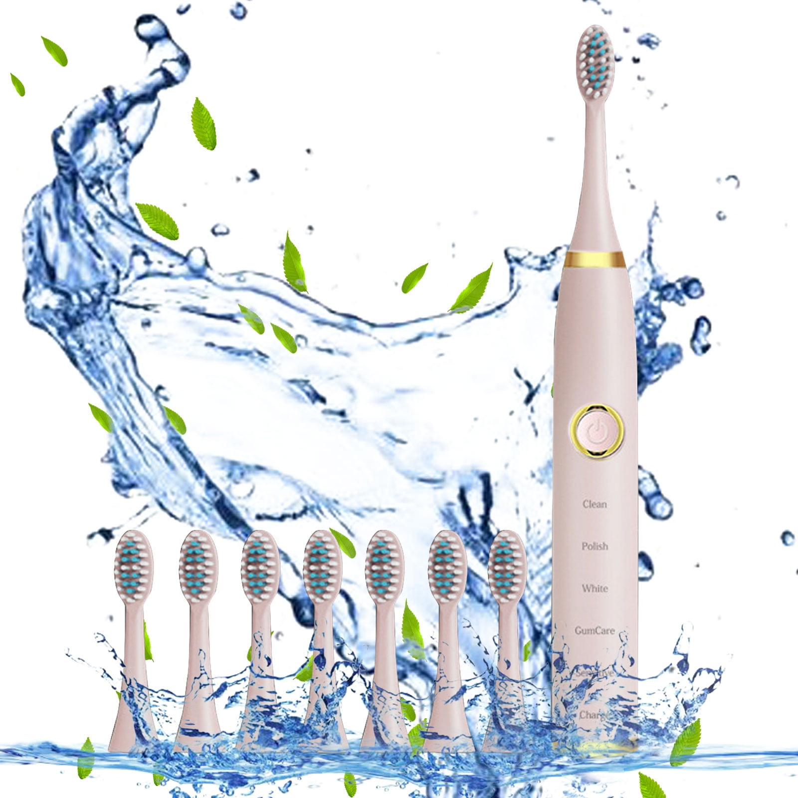 Holloyiver Sonic Electric Toothbrush with 8 Brush Heads for Adults, One ...