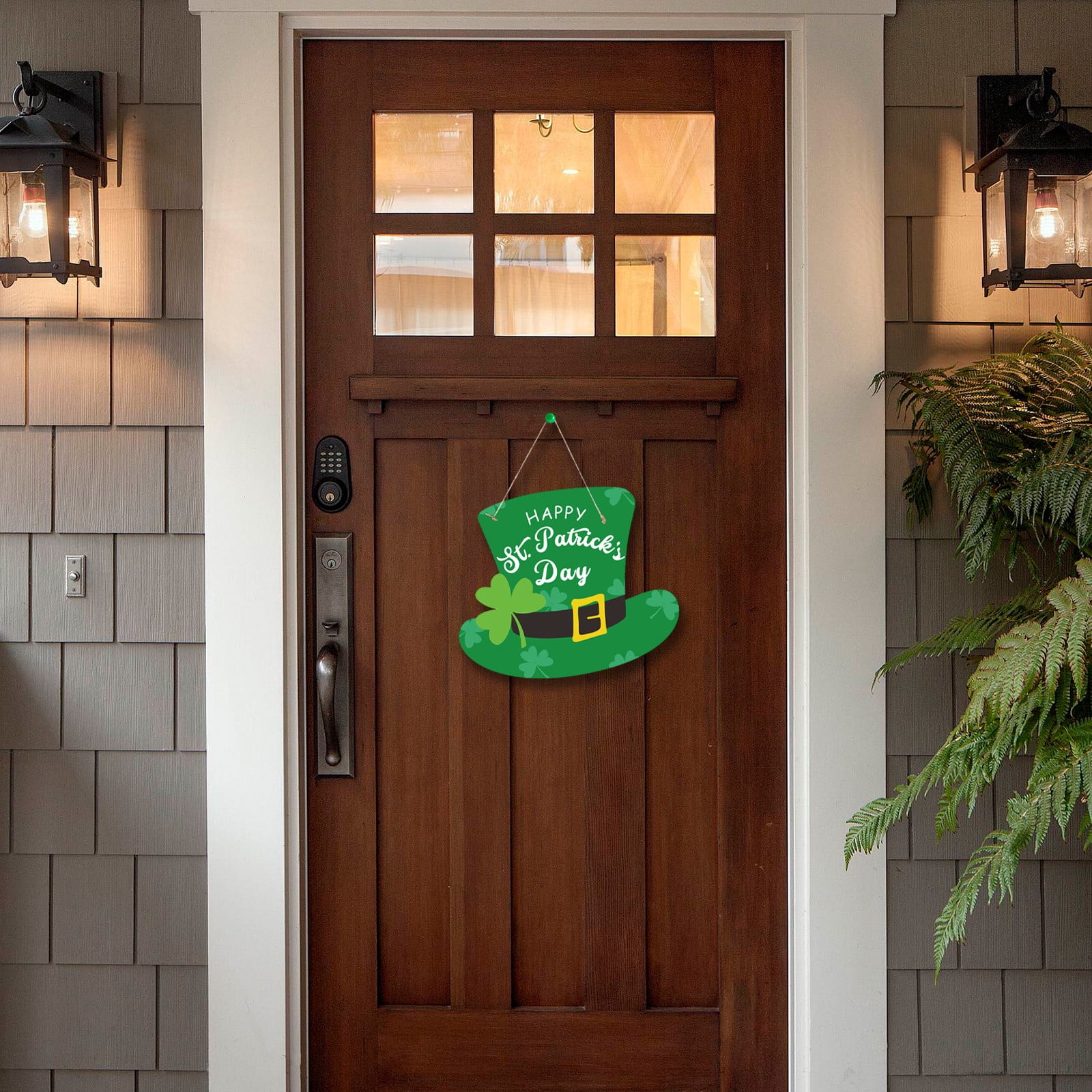 Holloyiver St Patricks Day Welcome Door Decoration for Home, Welcome ...