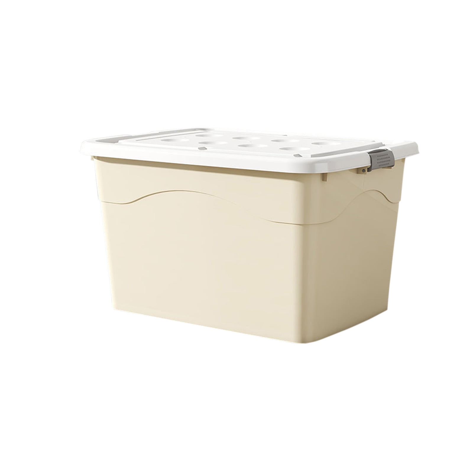 Holloyiver Stackable Plastic Storage Bins with Lids, Plastic Container ...
