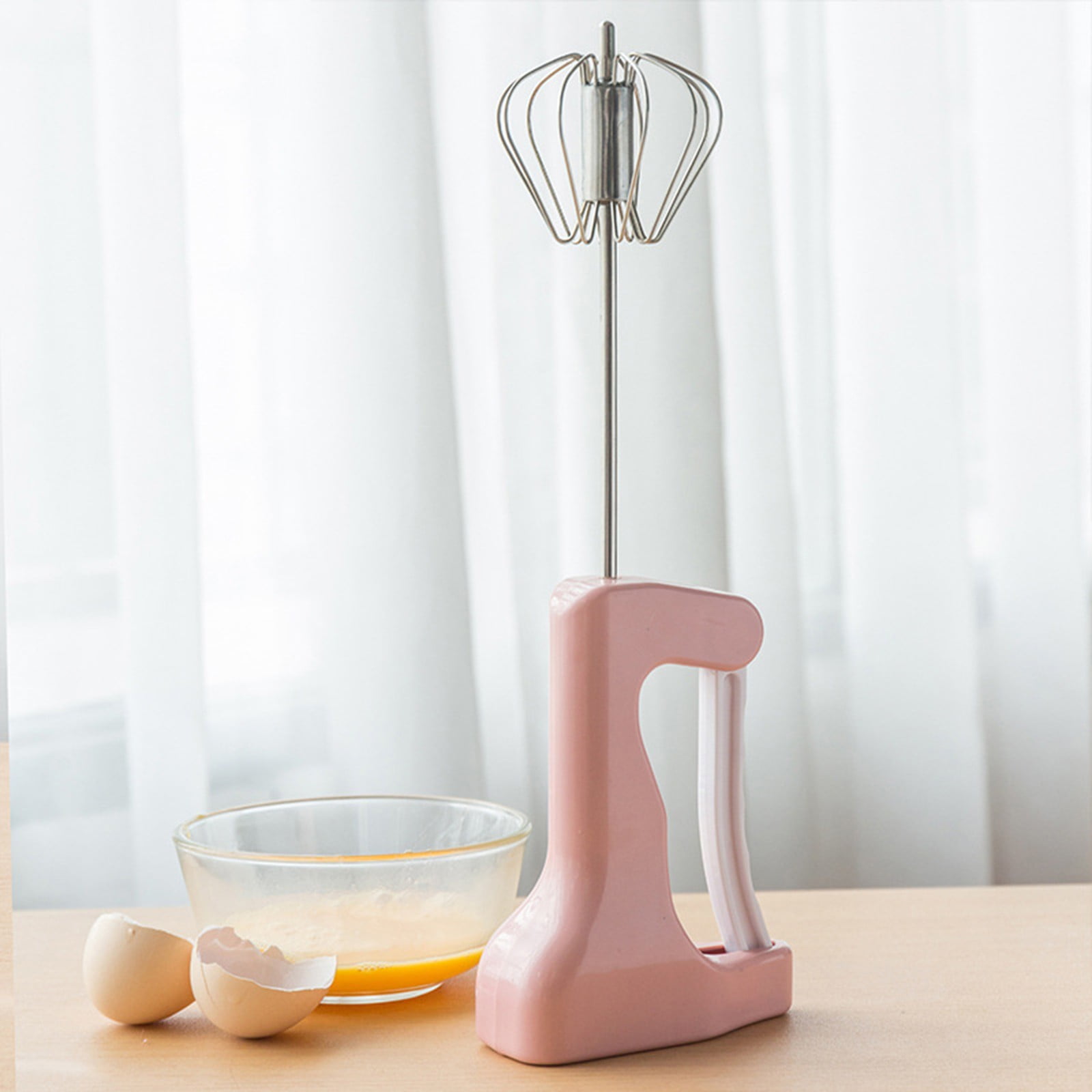 Holloyiver Stainless Steel Semi Automatic Whisk Blender for Home ...