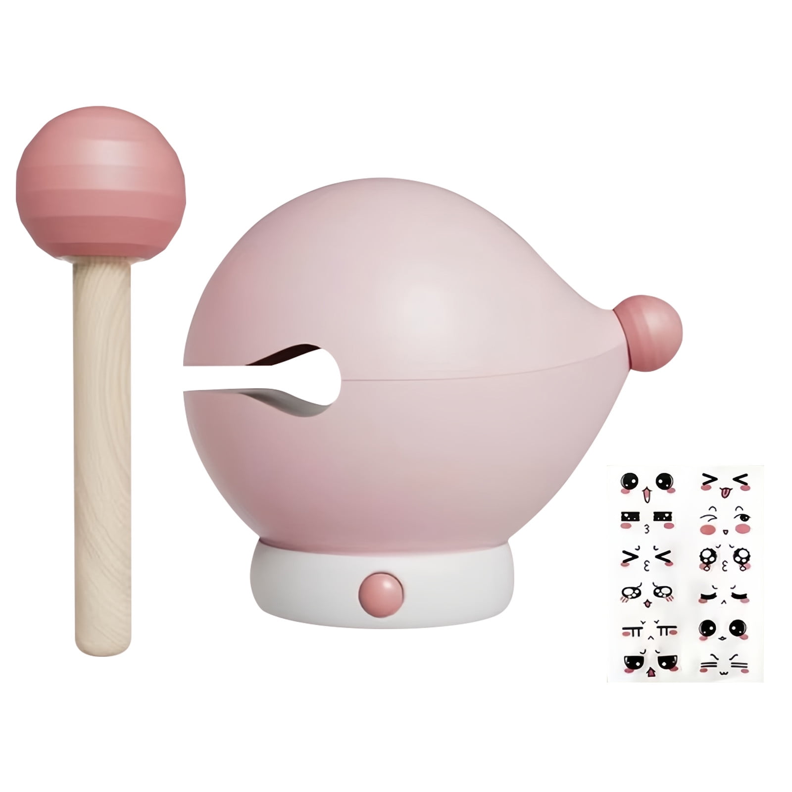 Holloyiver Stress Reducing Wooden Fish Knock Lamp, Creative Pat Lamp, 3 ...