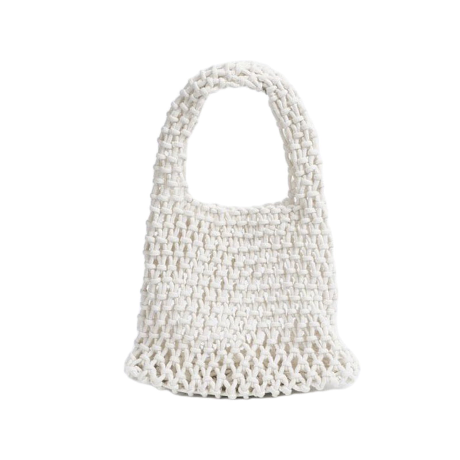 Holloyiver Travel Beach Fishing Net Handbag Woven Shoulder Bag, Knitted ...