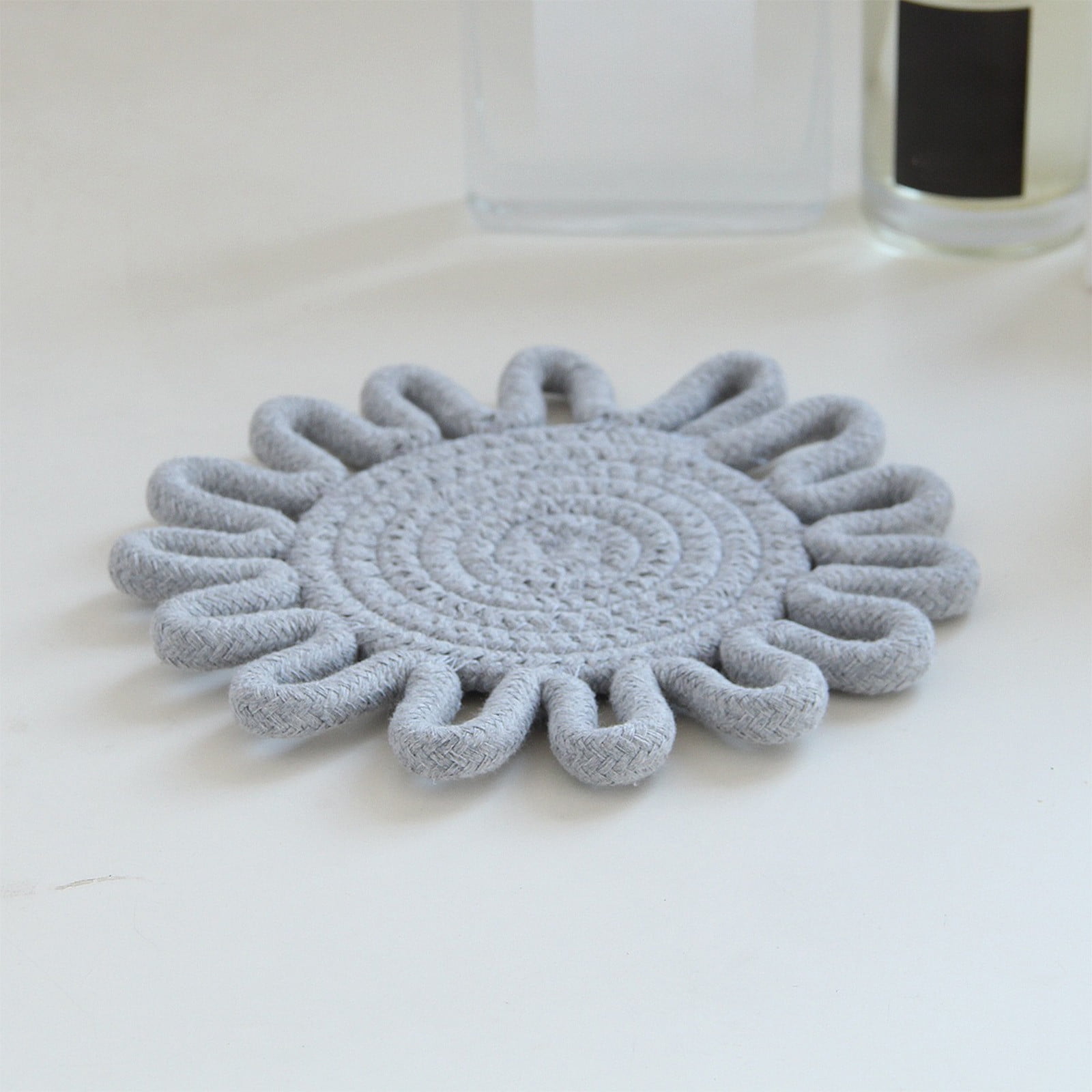 Holloyiver Trivets for Hot Dishes, 7" Hot Pads Kitchen Contton Pot ...