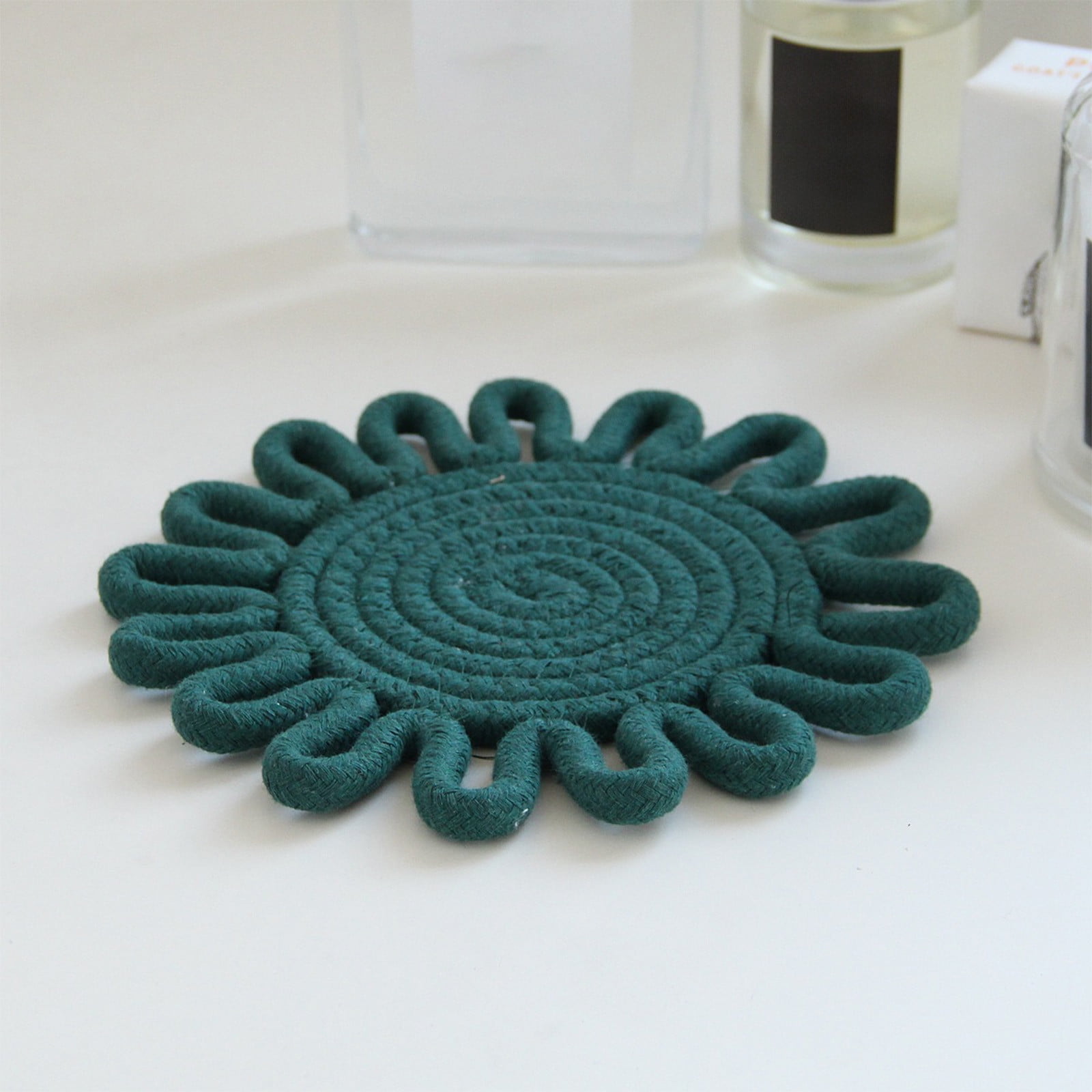Holloyiver Trivets for Hot Dishes, 7" Hot Pads Kitchen Contton Pot ...