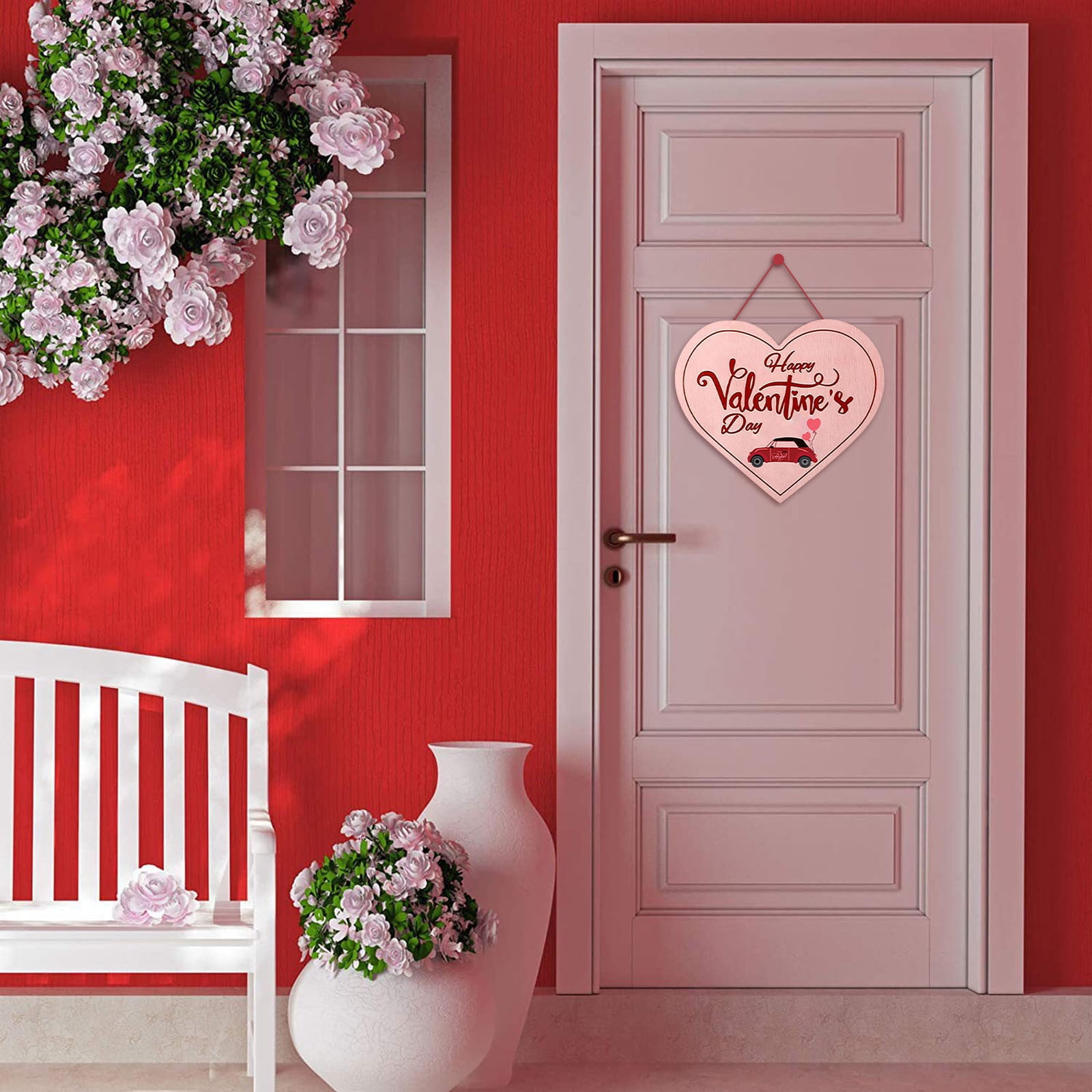 Holloyiver Valentines Day Door Decor, Farmhouse Valentine Door ...