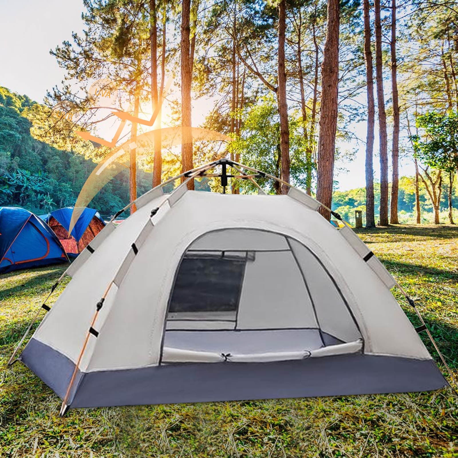 Waterproof Instant Tent 2/3 Person Pop Up Camping Tent, Quick Setup ...