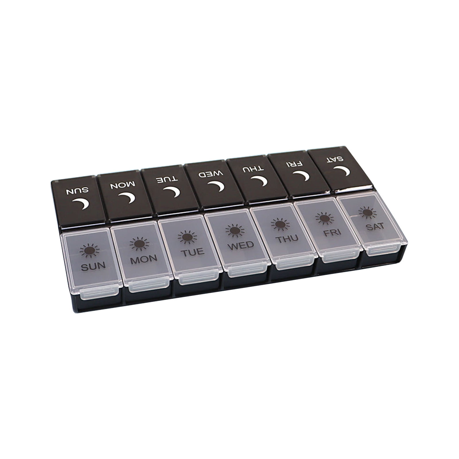 Holloyiver Weekly Pill Organizer 2 Times a Day, 7 Day Pill Box AM PM ...