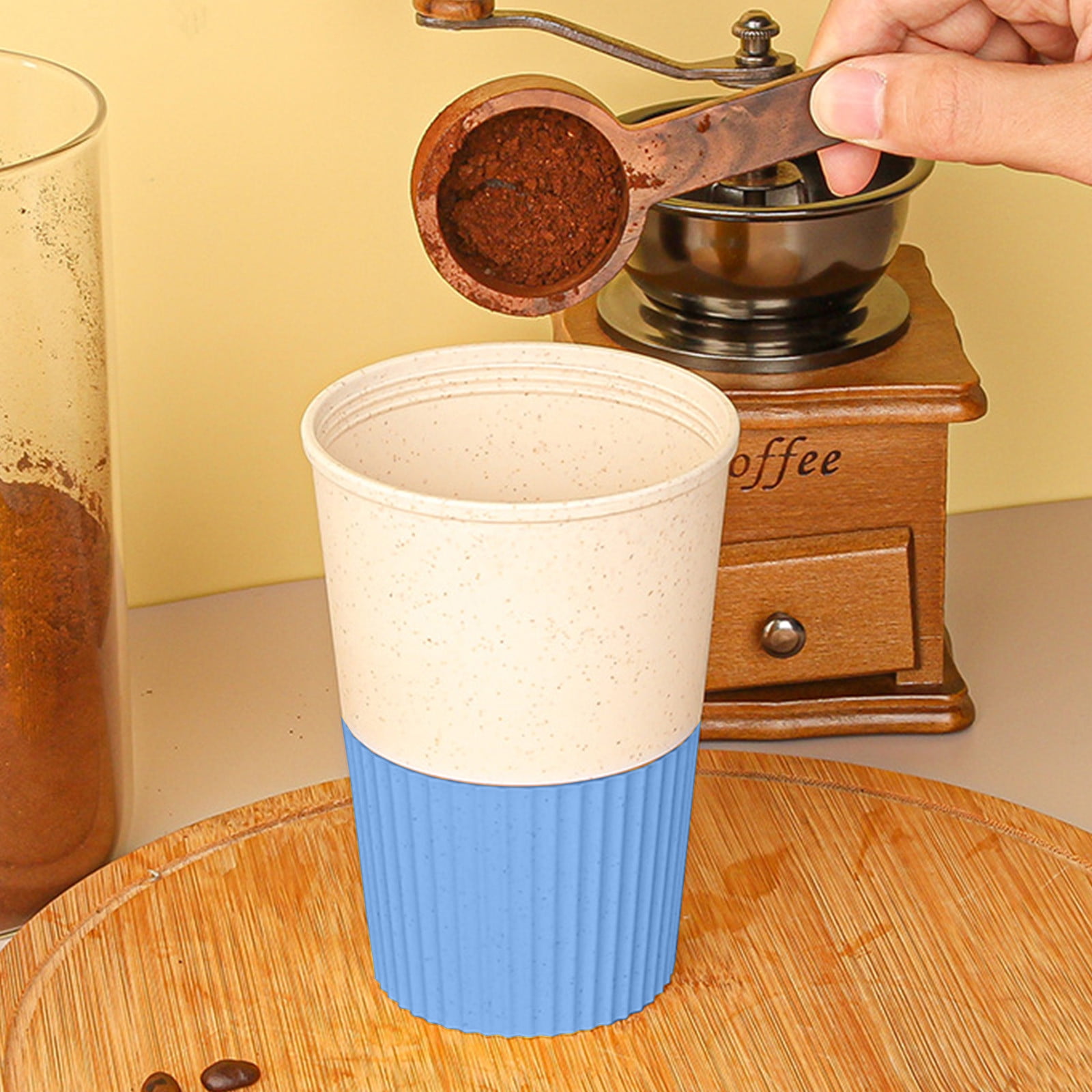 Holloyiver Wheat Straw Cup With Lid, Unbreakable and Reusable Drinking ...