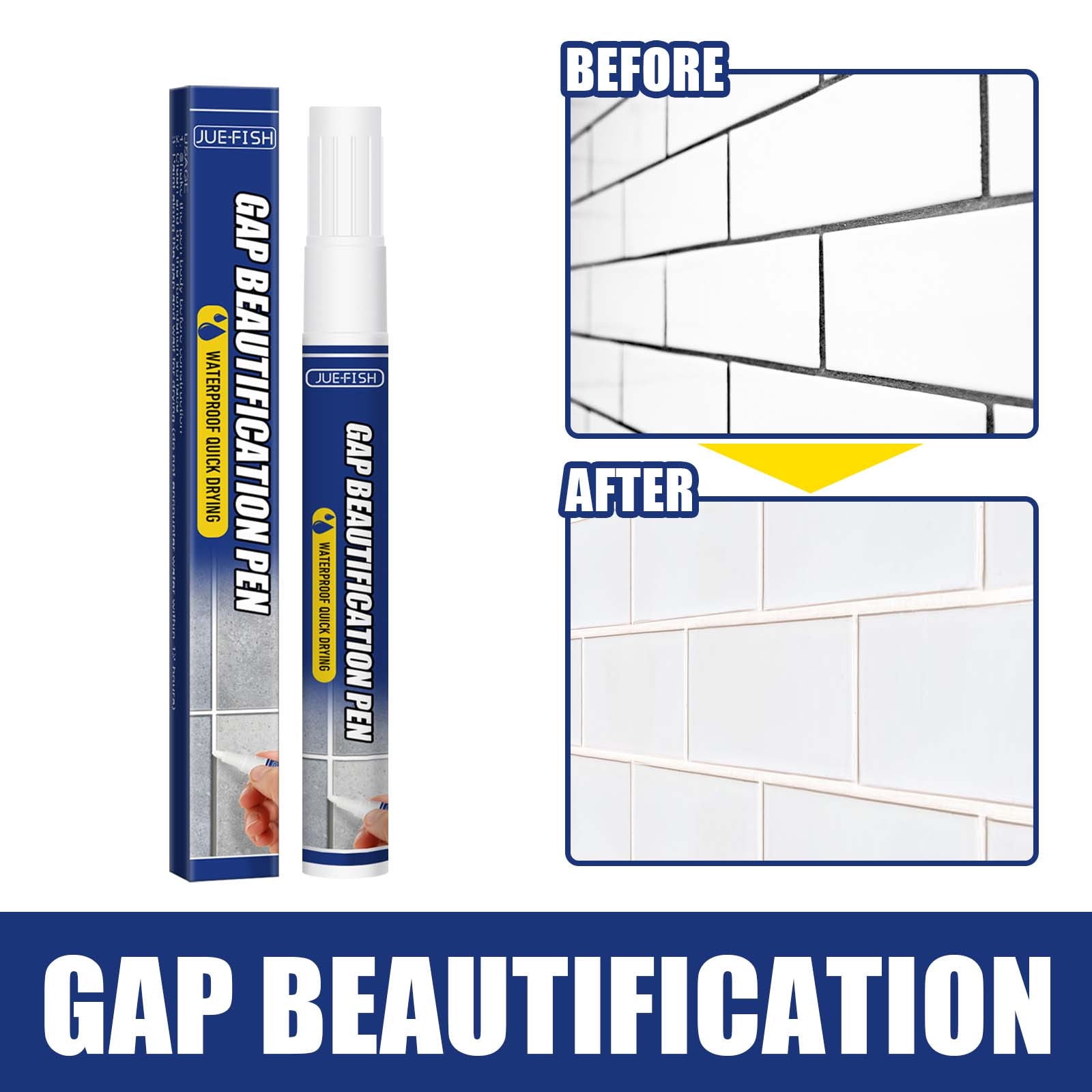 Holloyiver White Grout Pen, Fast Drying Tile Paint Marker Waterproof ...