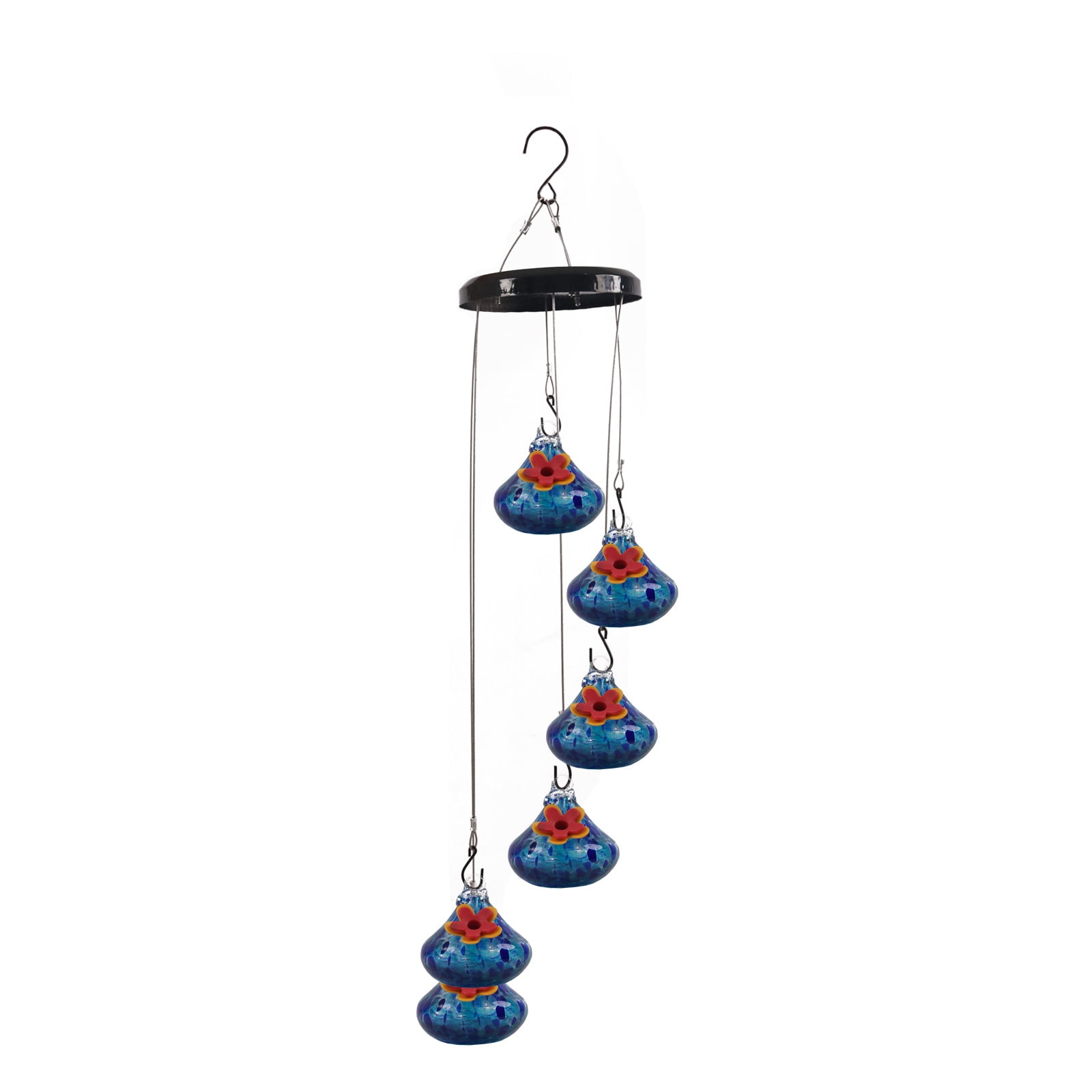 Holloyiver Wisteria Flower Bird Feeders for Outdoors, Wind Chime ...