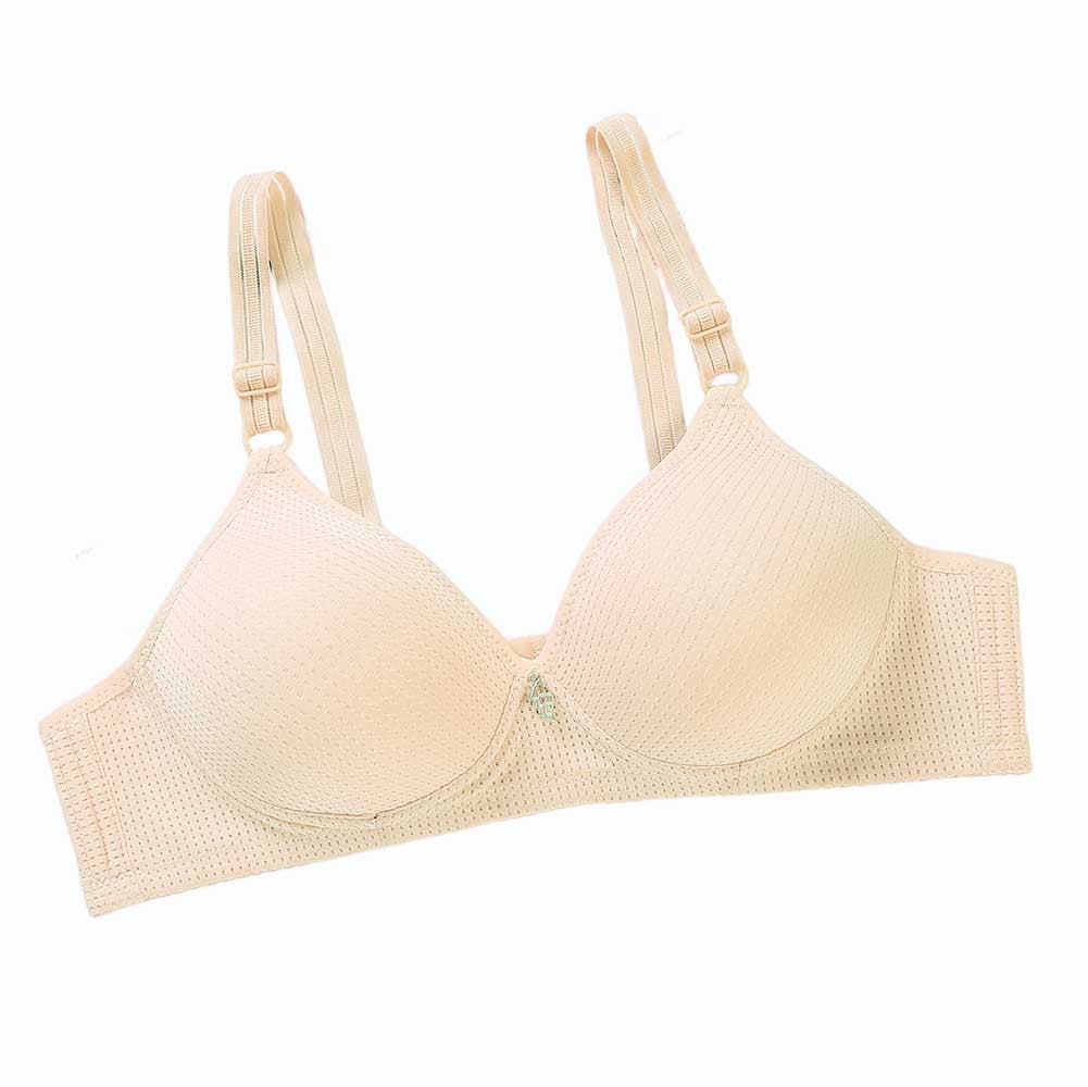 Holloyiver Women's Lace Edge Vertical Stripe Back Bra Padded Bra ...