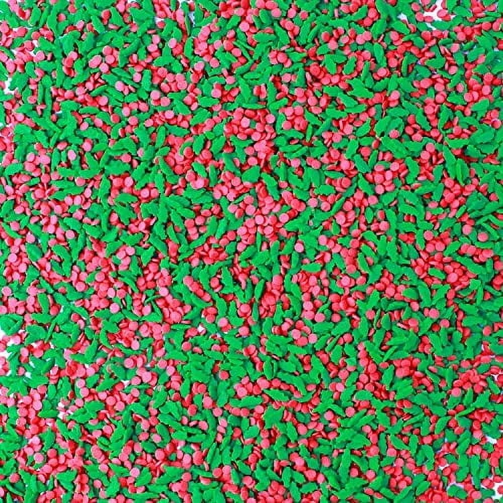 Holly Blend Sprinkles - 12 Oz Resealable Stand Up Bag - Green Holly ...