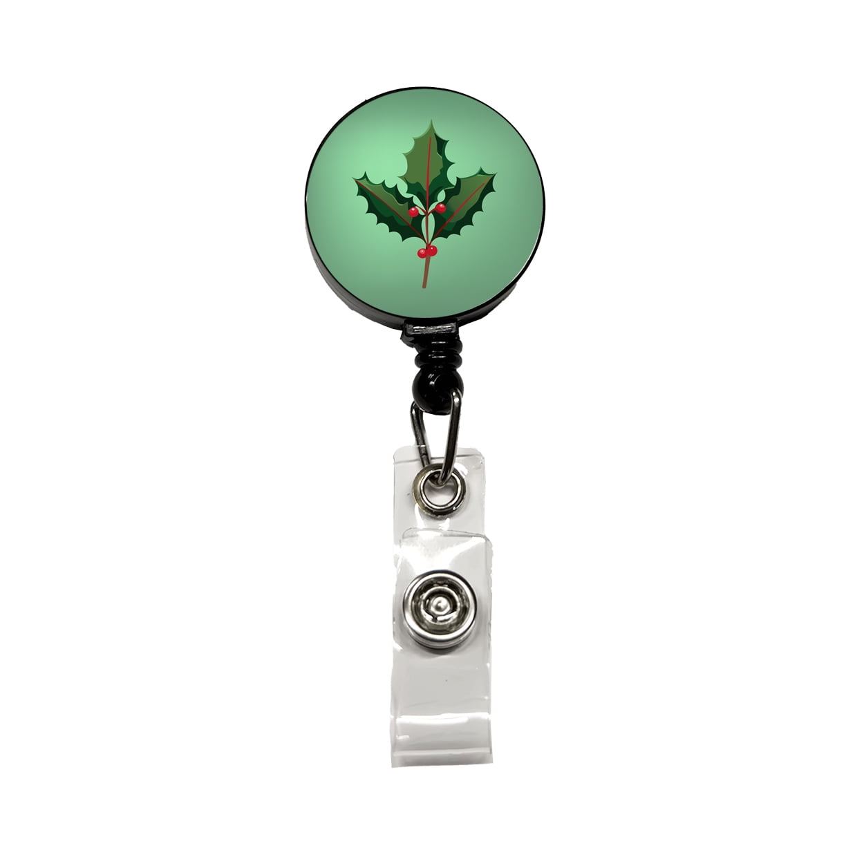 Holly Christmas Greenery Retractable Reel ID Badge Key Card Name Tag ...