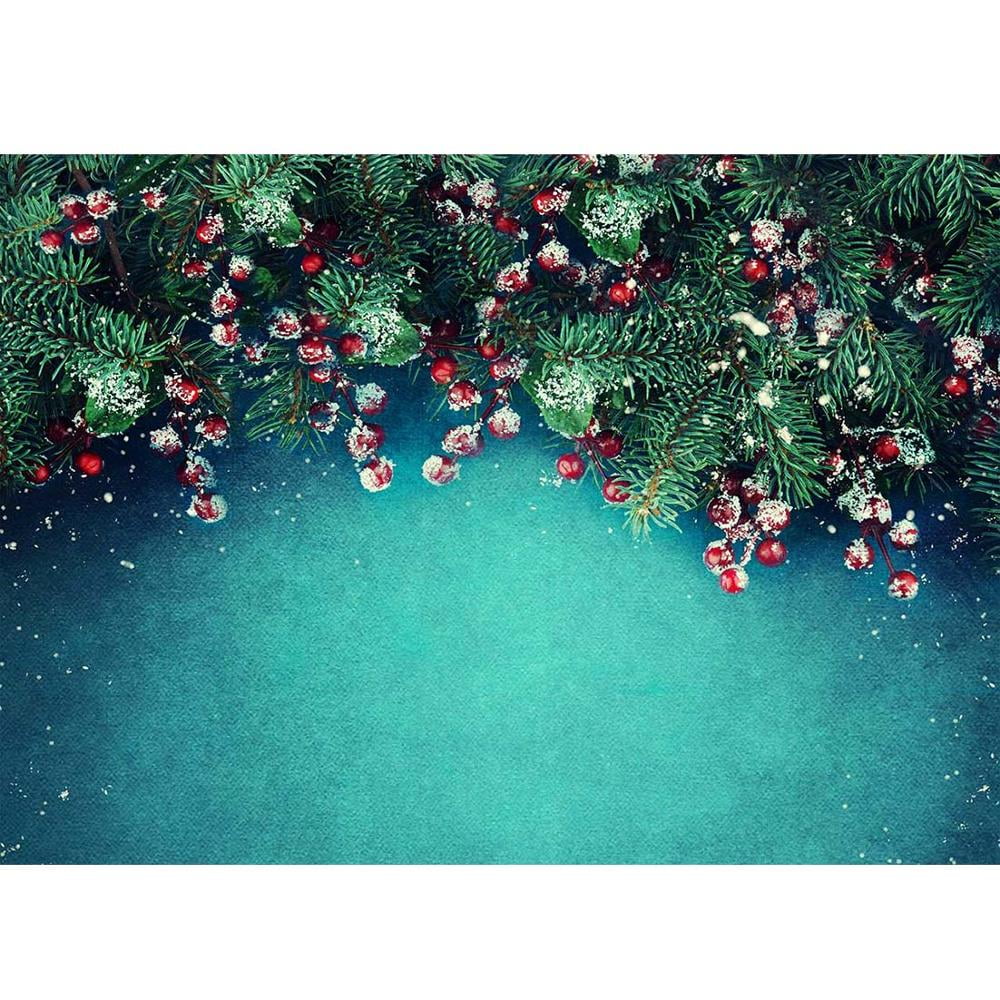 Holly Christmas Snow Photography Backdrops Vinyl Cloth Photo Studio ...