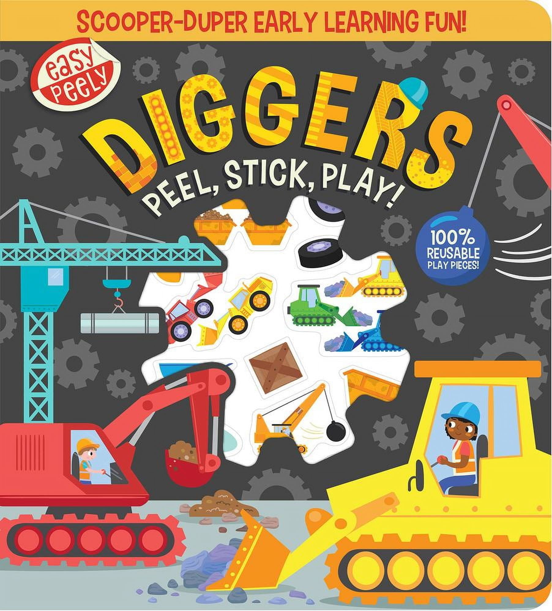 Holly Hall: Easy Peely Diggers - Peel, Stick, Play! (Board Book ...