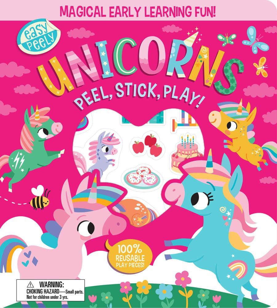Holly Hall: Easy Peely Unicorns - Peel, Stick, Play! (Board Book ...