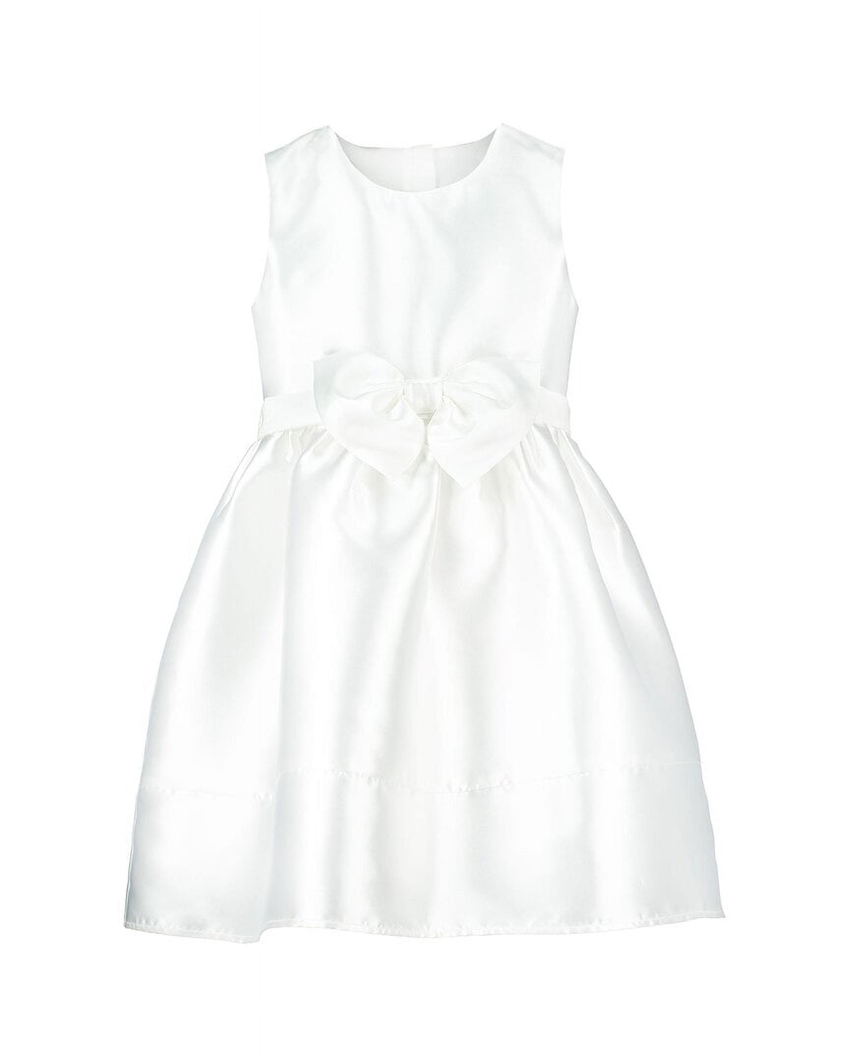 Holly Hastie Girls Florence Taffeta Bow Party Dress 9 10 Years White