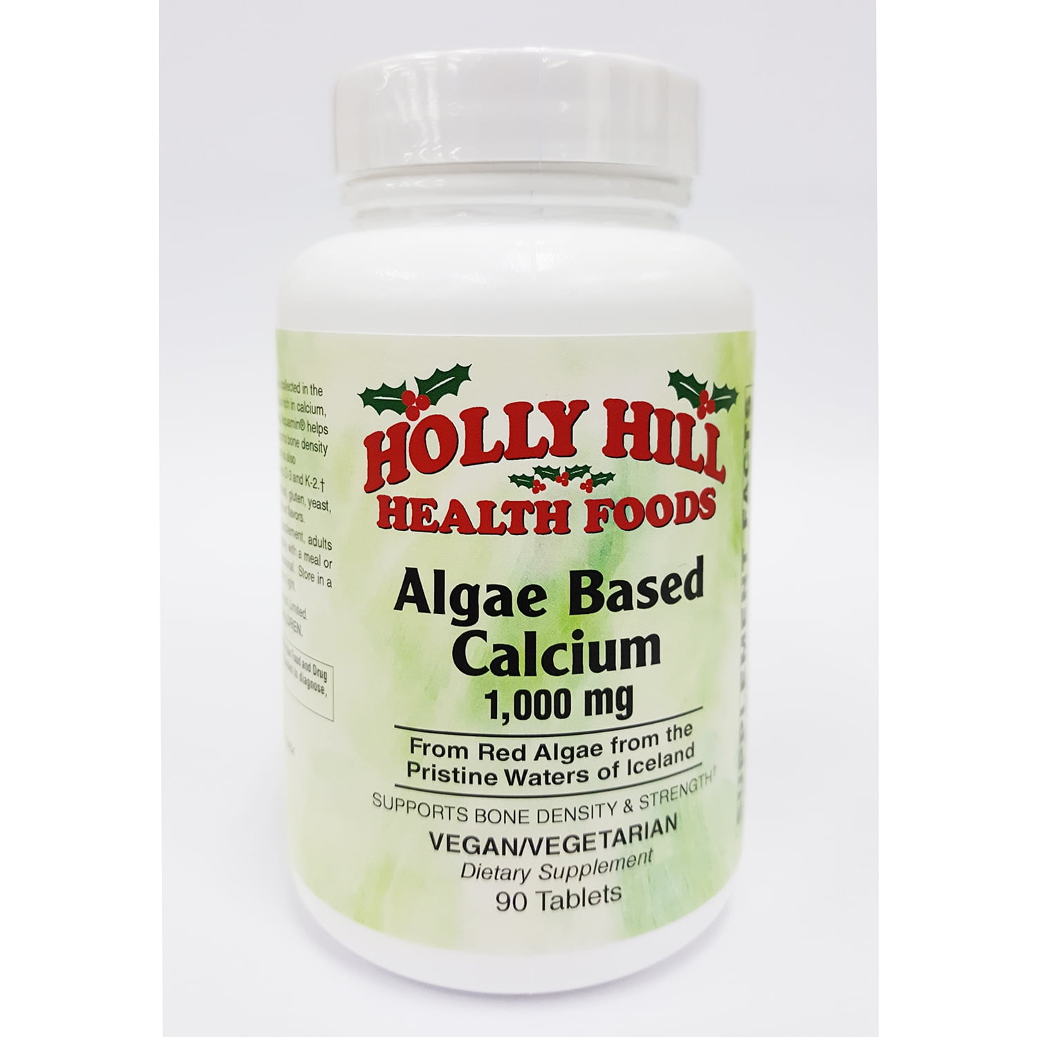 Holly Hill Algae Based 1,000mg Calcium Plant Supplement, Rich in Bone ...