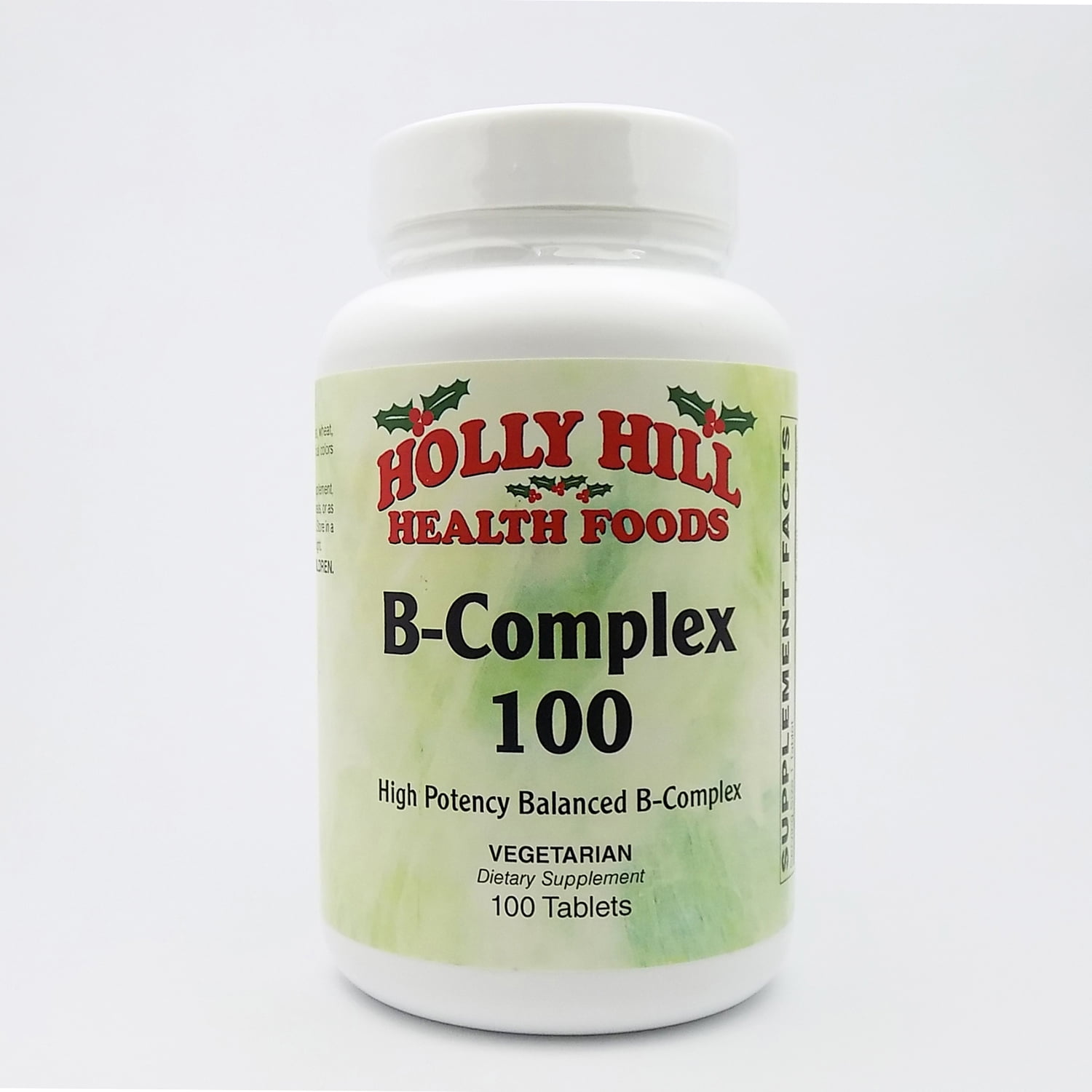 Holly Hill Health Foods, B Complex 100 Vegetarian Formula, 100 Tablets ...