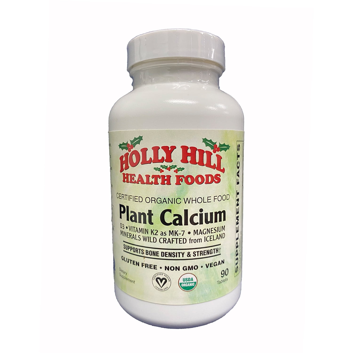 Holly Hill Health Foods Certified Organic Whole Food Plant Calcium, 90 ...