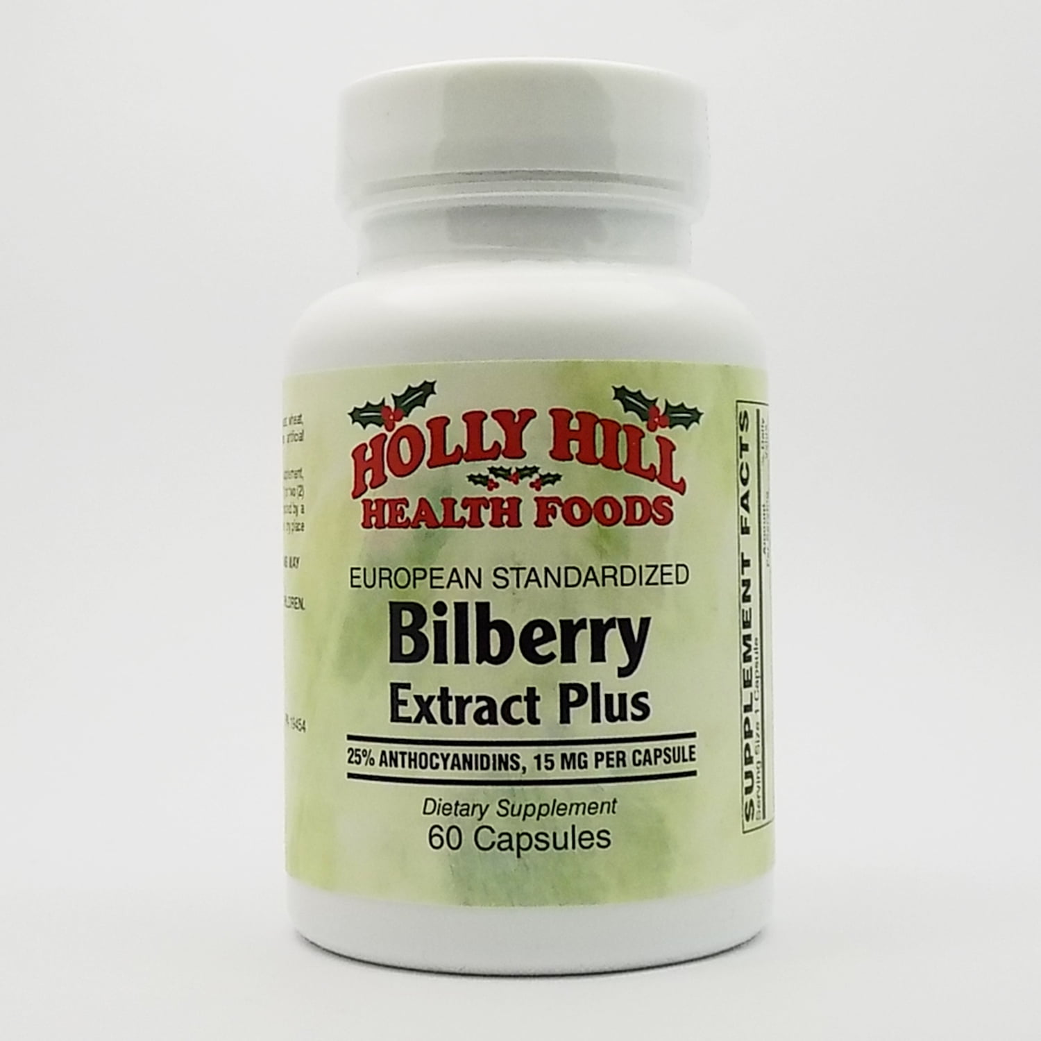 Holly Hill Health Foods, European Standardized Bilberry Extract Plus 15 ...