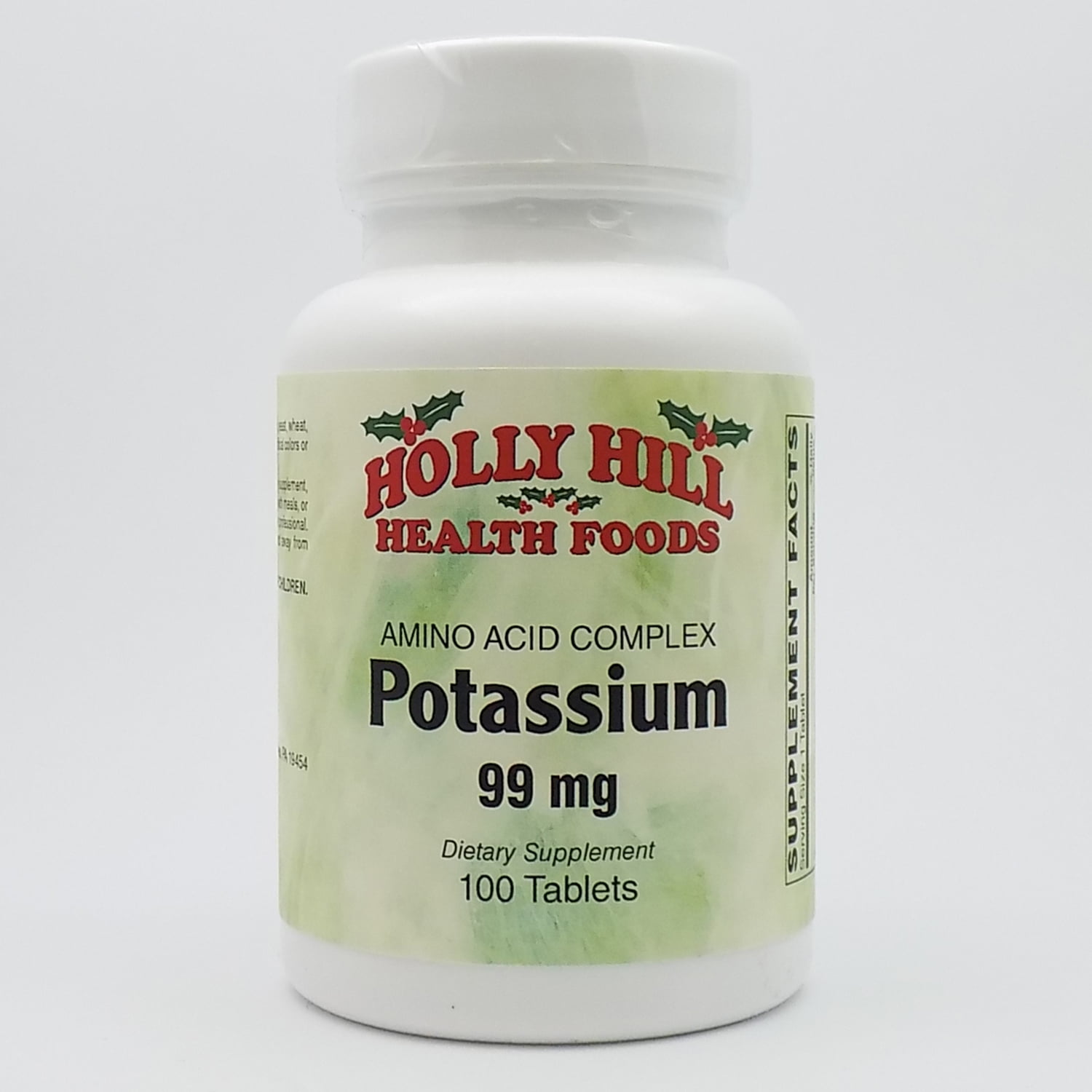 Holly Hill Health Foods, Potassium 99 MG, 100 Tablets - Walmart ...