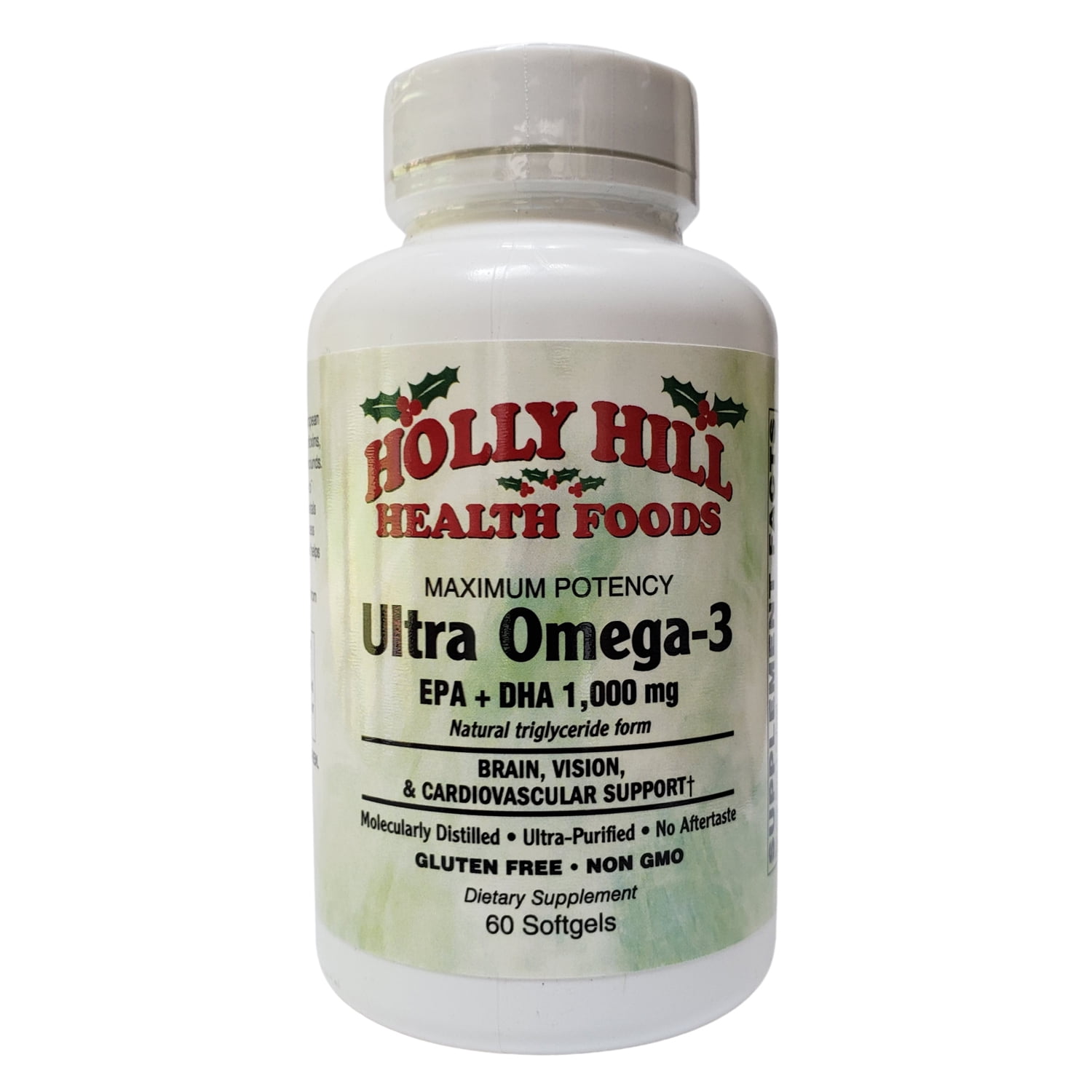 Holly Hill Health Foods Ultra Omega-3 Triglyceride Fish Oil, 1,000 mg ...