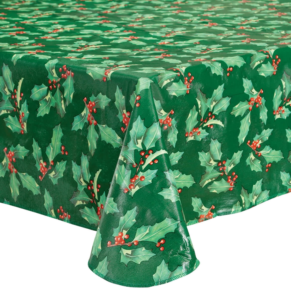 Holly Holiday Vinyl Table Cover by Chefs Pride - Walmart Business Supplies