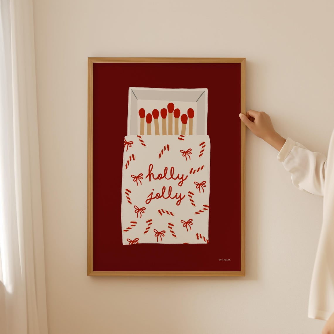 Holly Jolly Matchbox Wall Art, Matchbox Print, Wall Art, Vintage ...