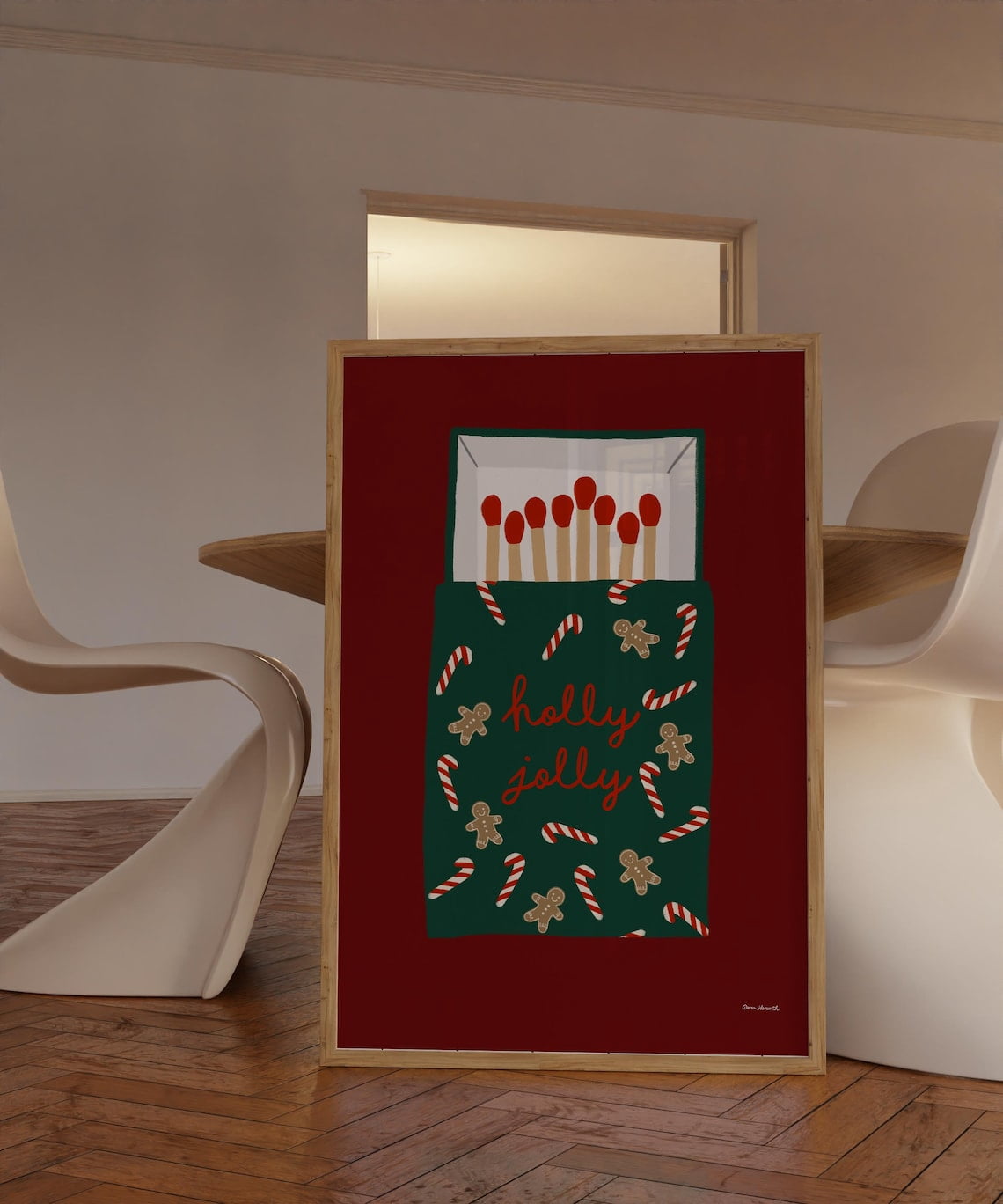 Holly Jolly Matchbox Wall Art, Matchbox Print, Wall Art, Vintage ...