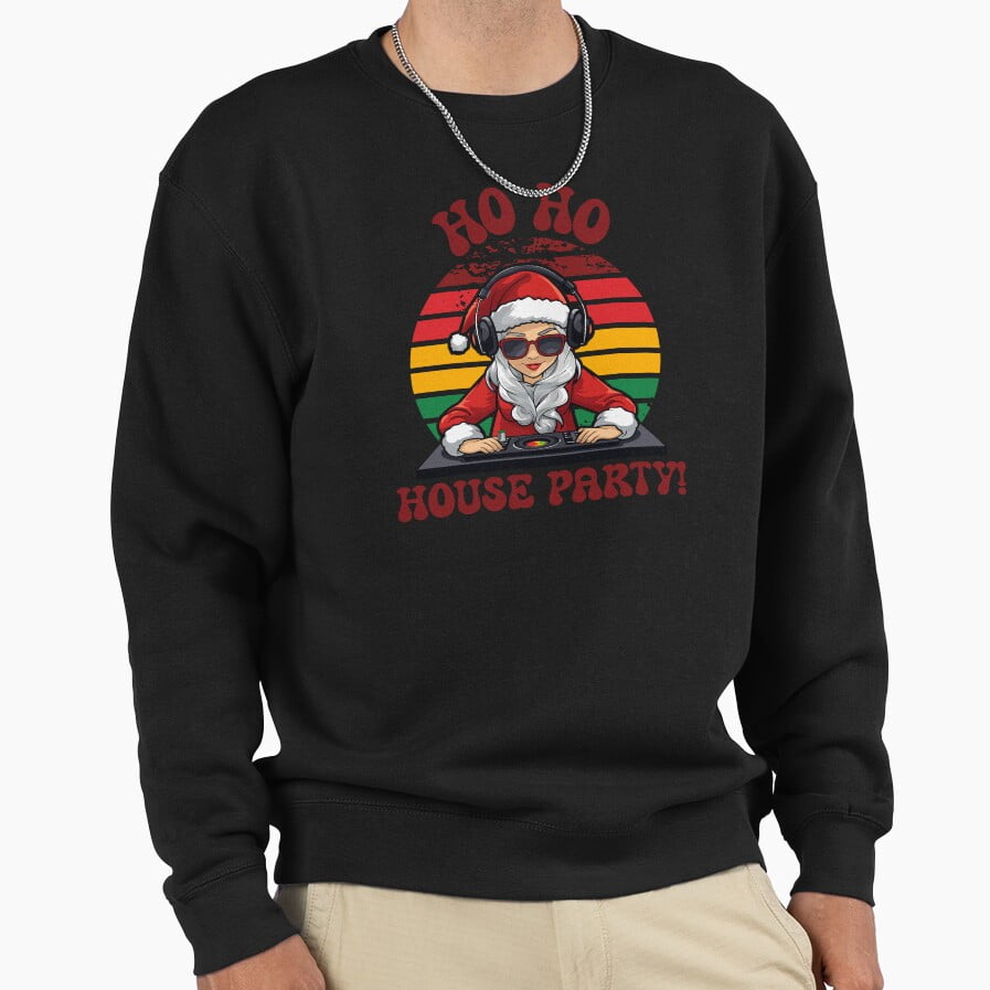 Holly Jollyuse Party Unisex Sweatshirt Mrs St. Nick DJ Christmas Rave ...