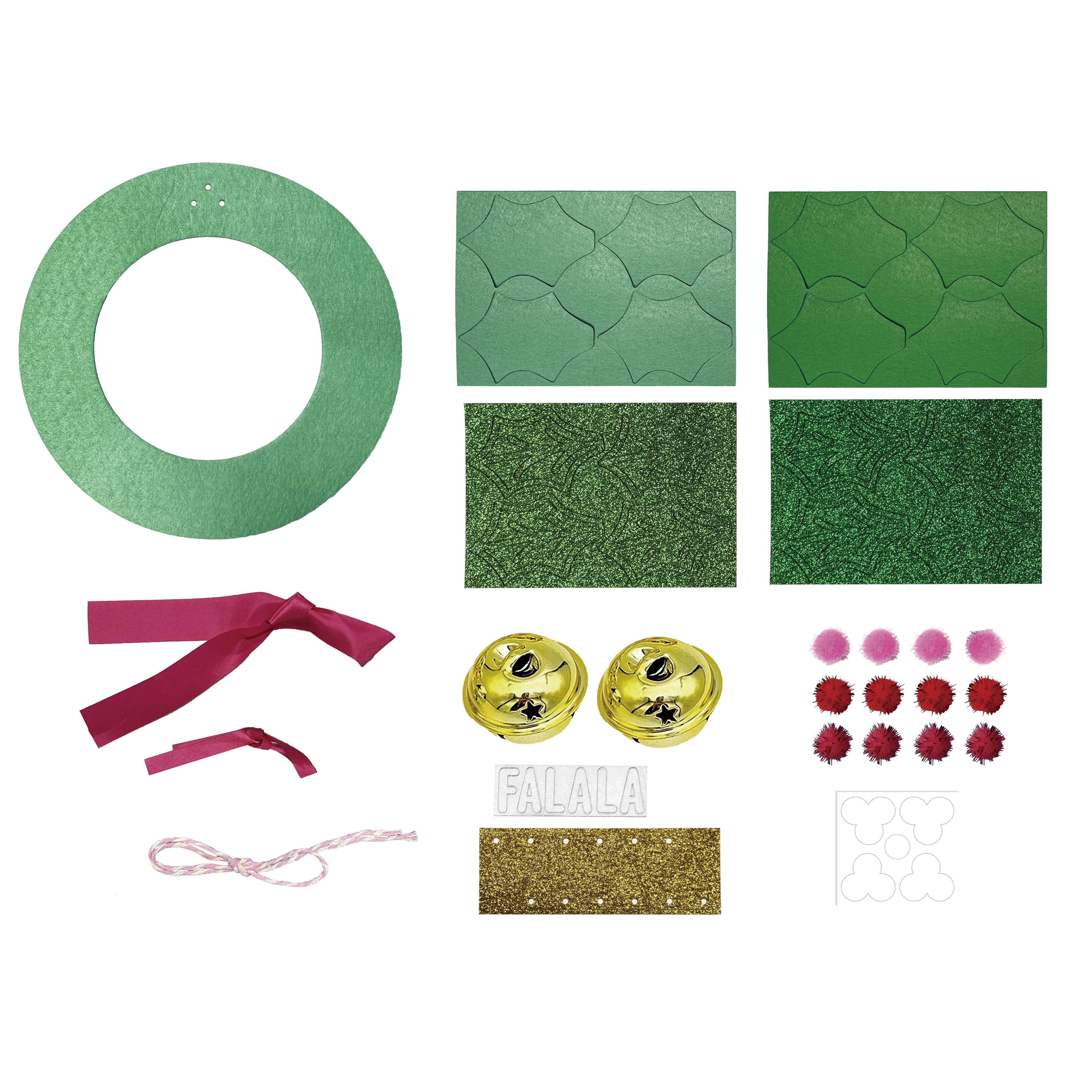 Creatology Christmas Holly Leaf Wreath Build Up Kit 8.5x11.5in ...