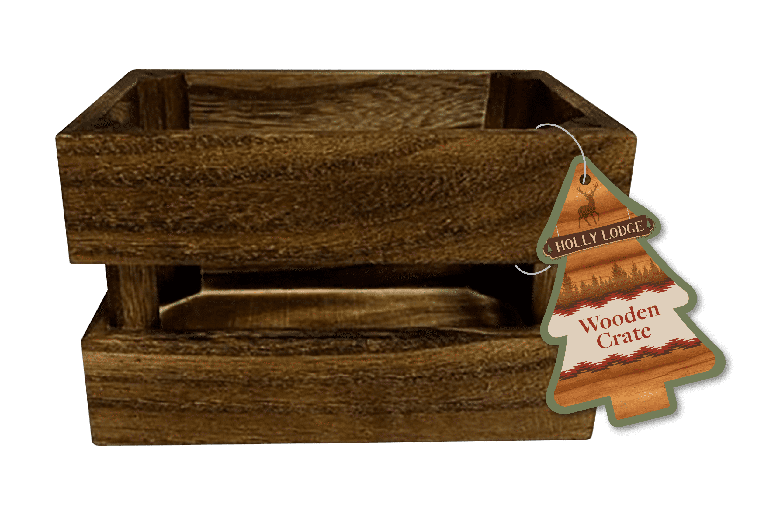 Holly Lodge Wooden Crate - Walmart.com